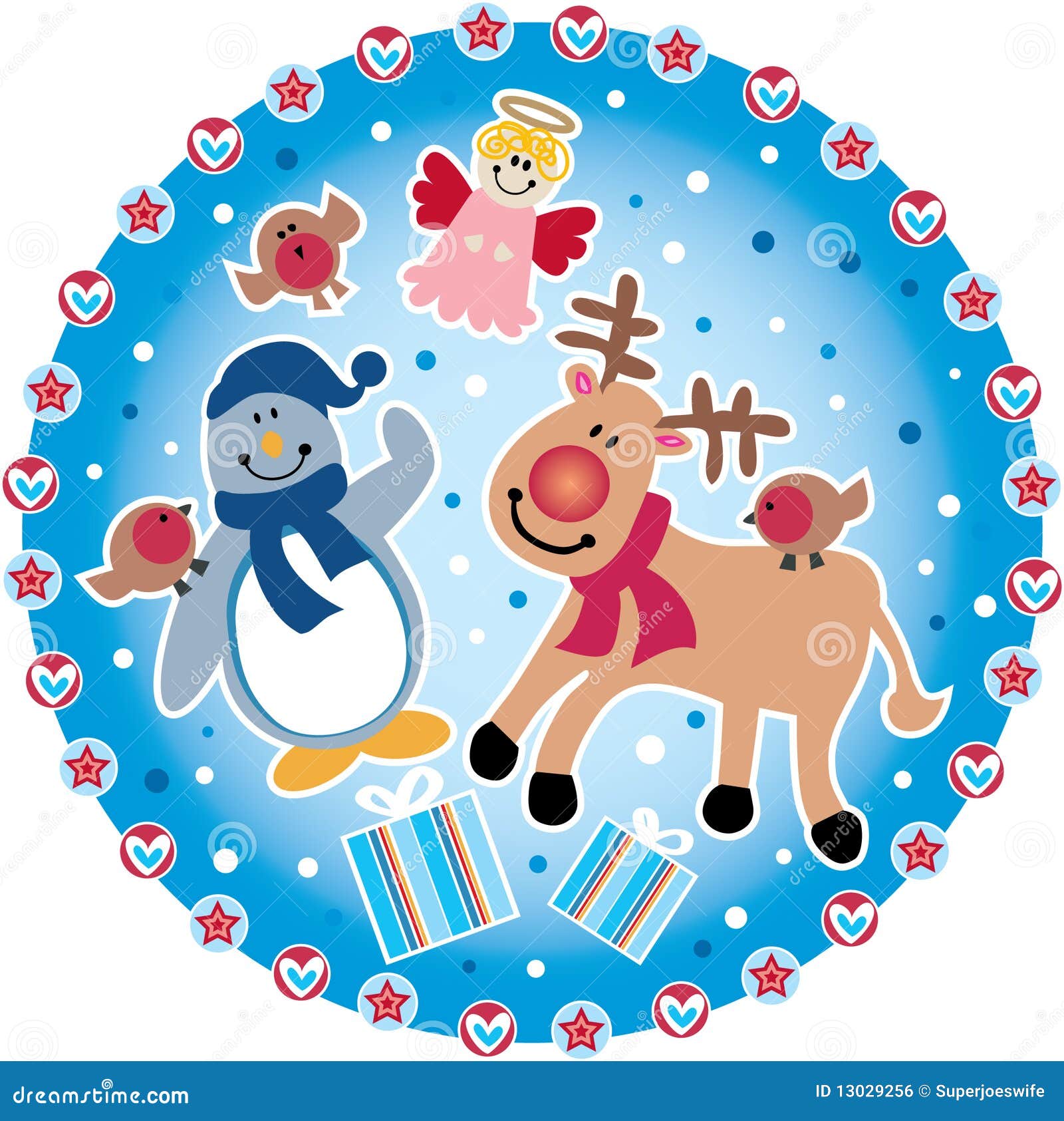 Círculo de la Navidad ilustración del vector. Ilustración de estacional ...