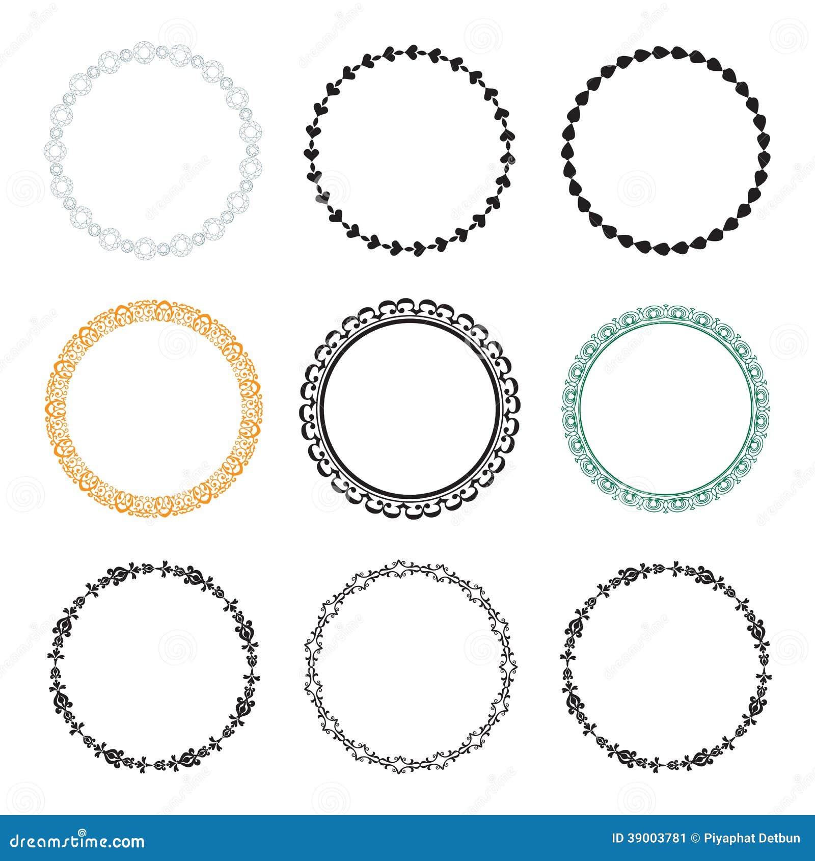 Círculo 10 de los marcos ilustración del vector. Ilustración de ...