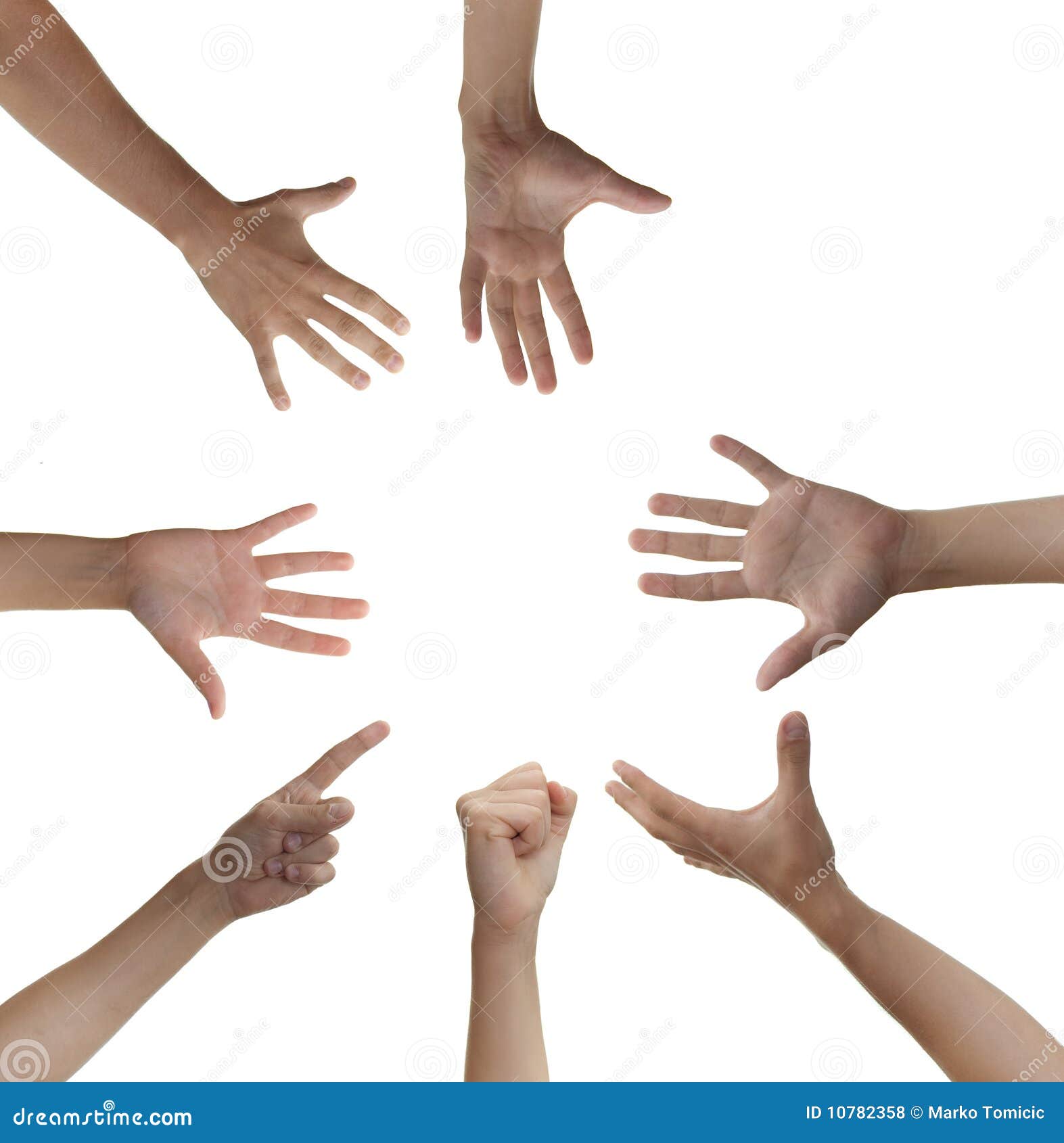 Círculo de manos foto de archivo. Imagen de éxito, pulgar - 10782358