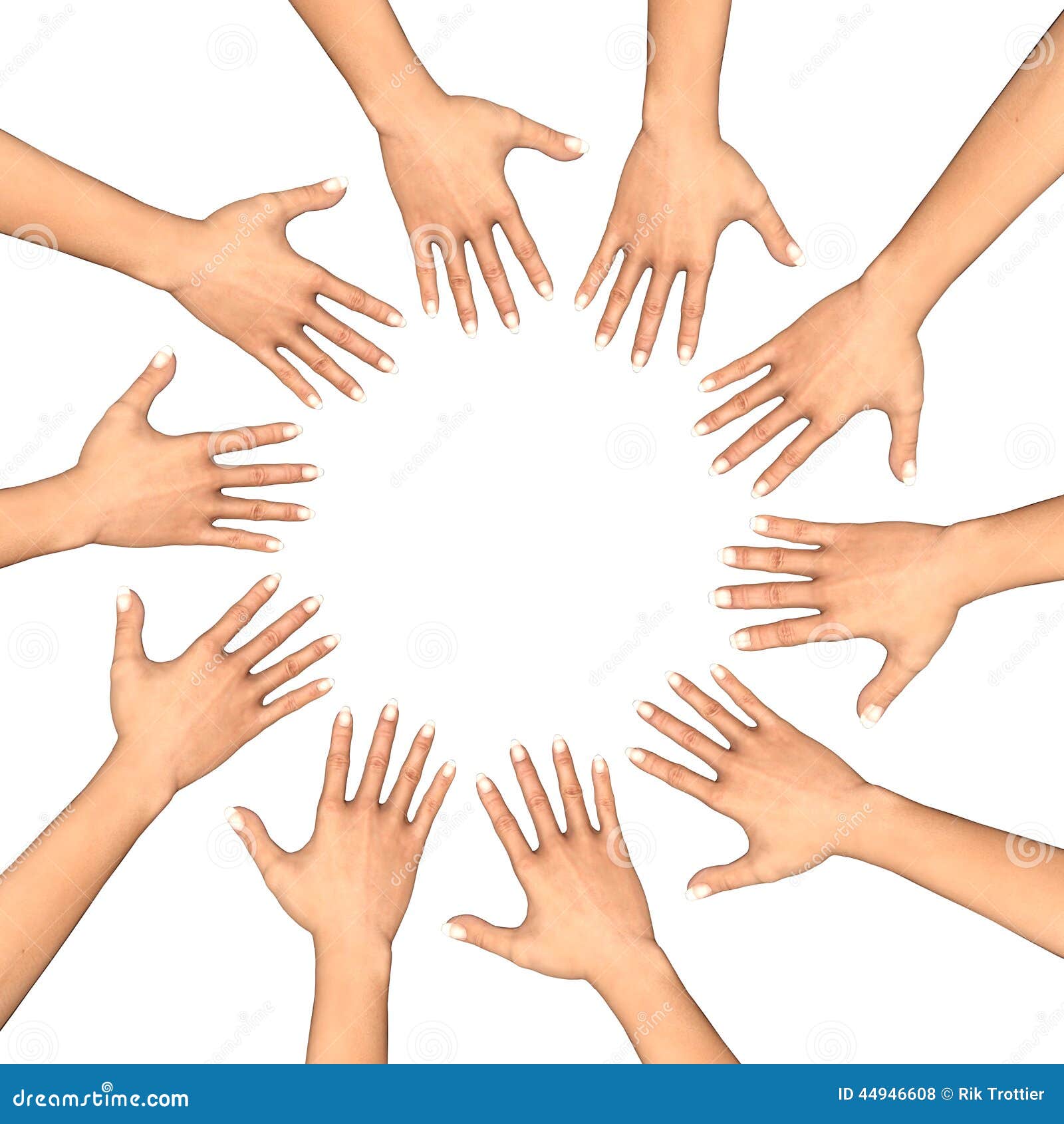 Círculo De Manos Stock de ilustración - Imagen: 44946608
