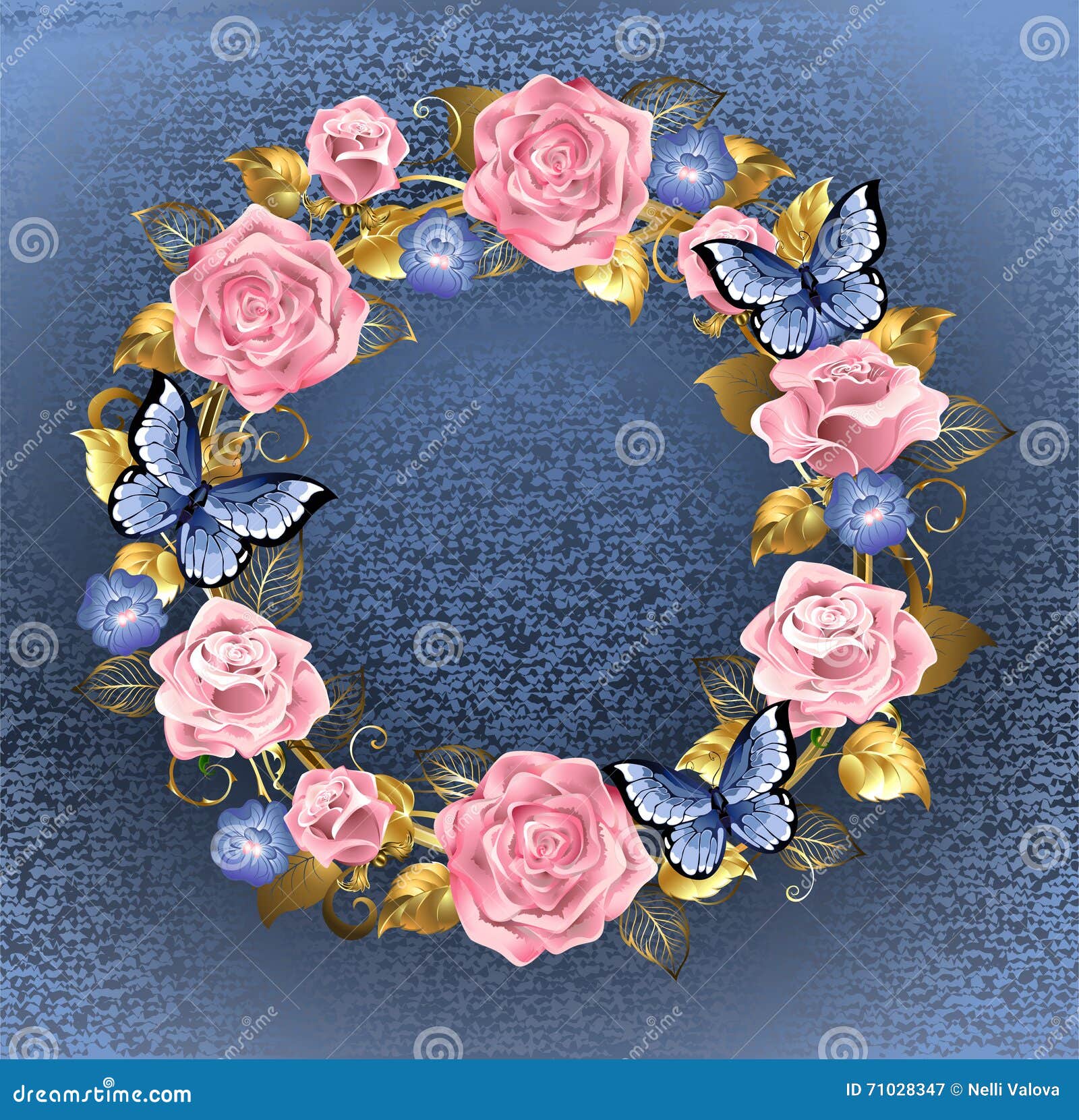 Círculo de rosas rosadas ilustración del vector. Ilustración de pétalos ...