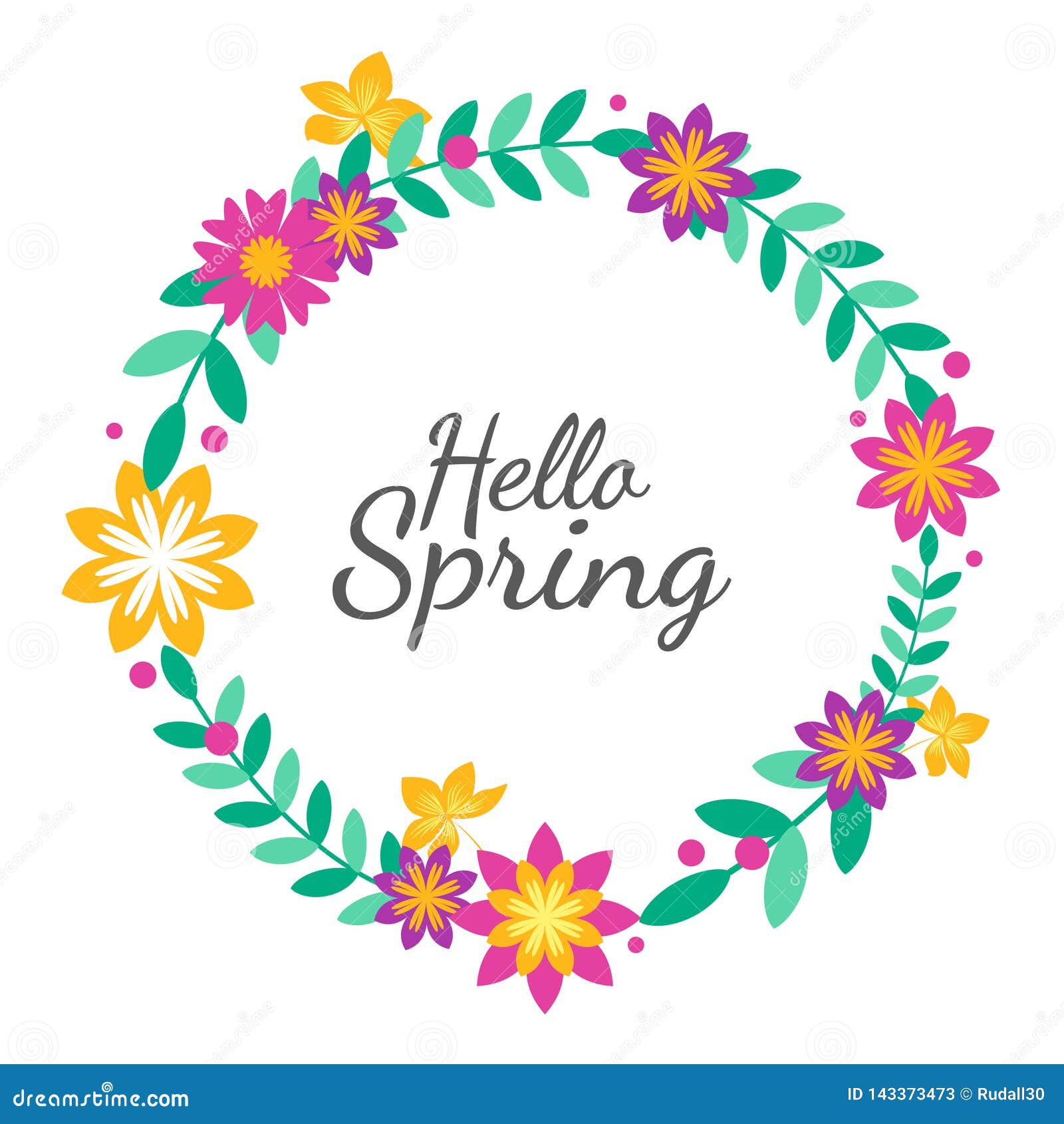 Círculo Decorativo Con Las Hojas Y Las Flores Ilustración del Vector ...