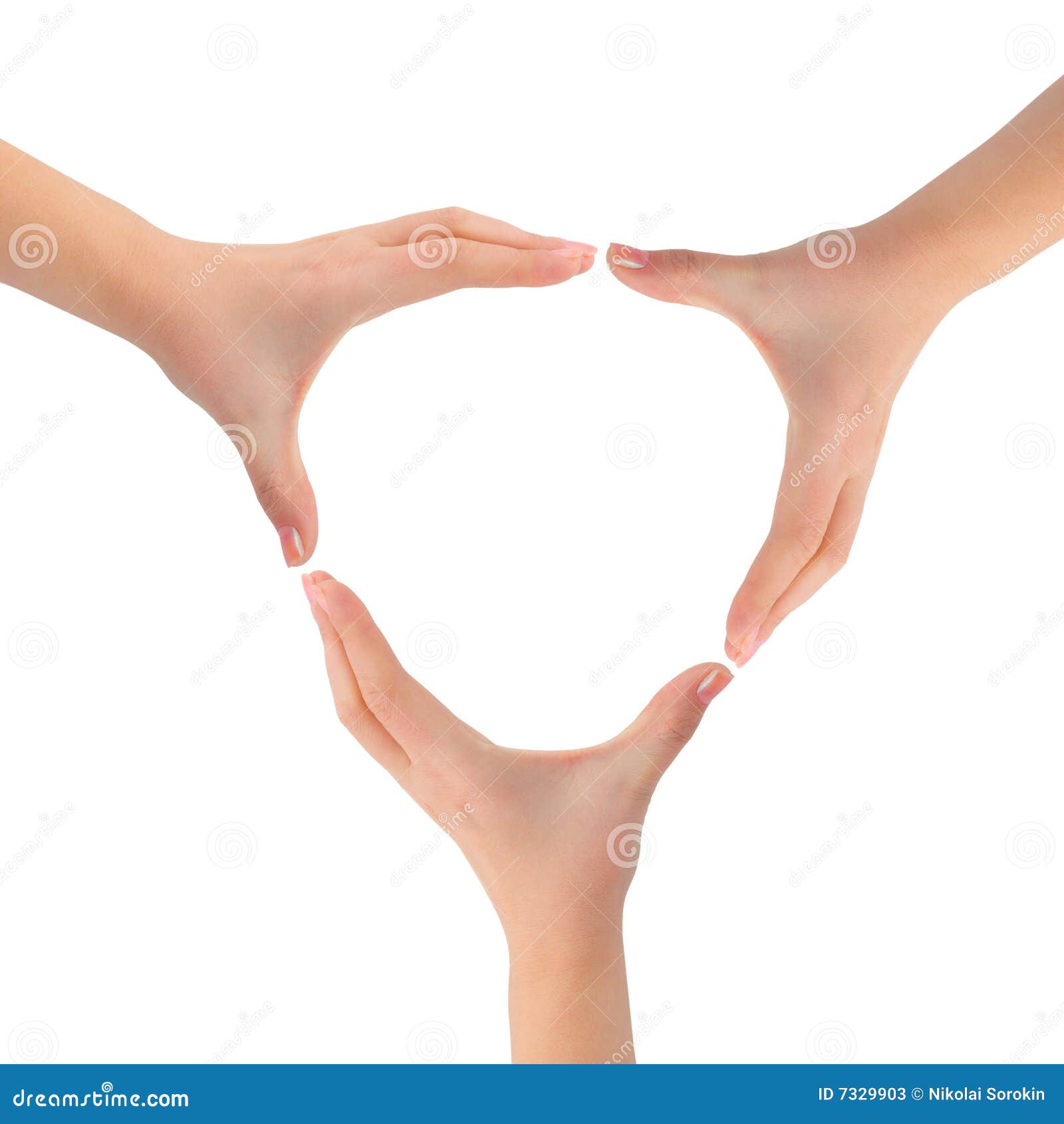 Círculo Hecho De Las Manos De La Mujer Imagen de archivo - Imagen de ...