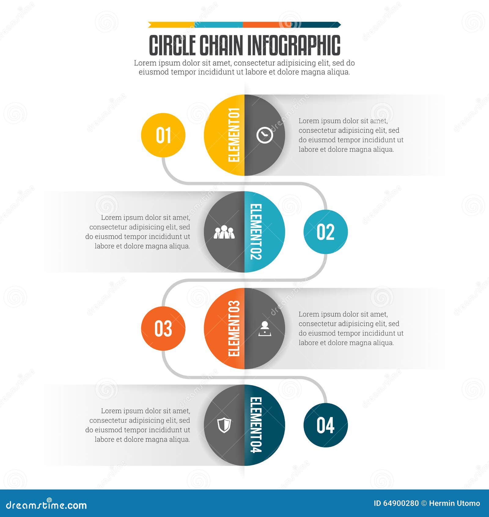 Círculo Infographic De Cadena Ilustración del Vector - Ilustración de ...