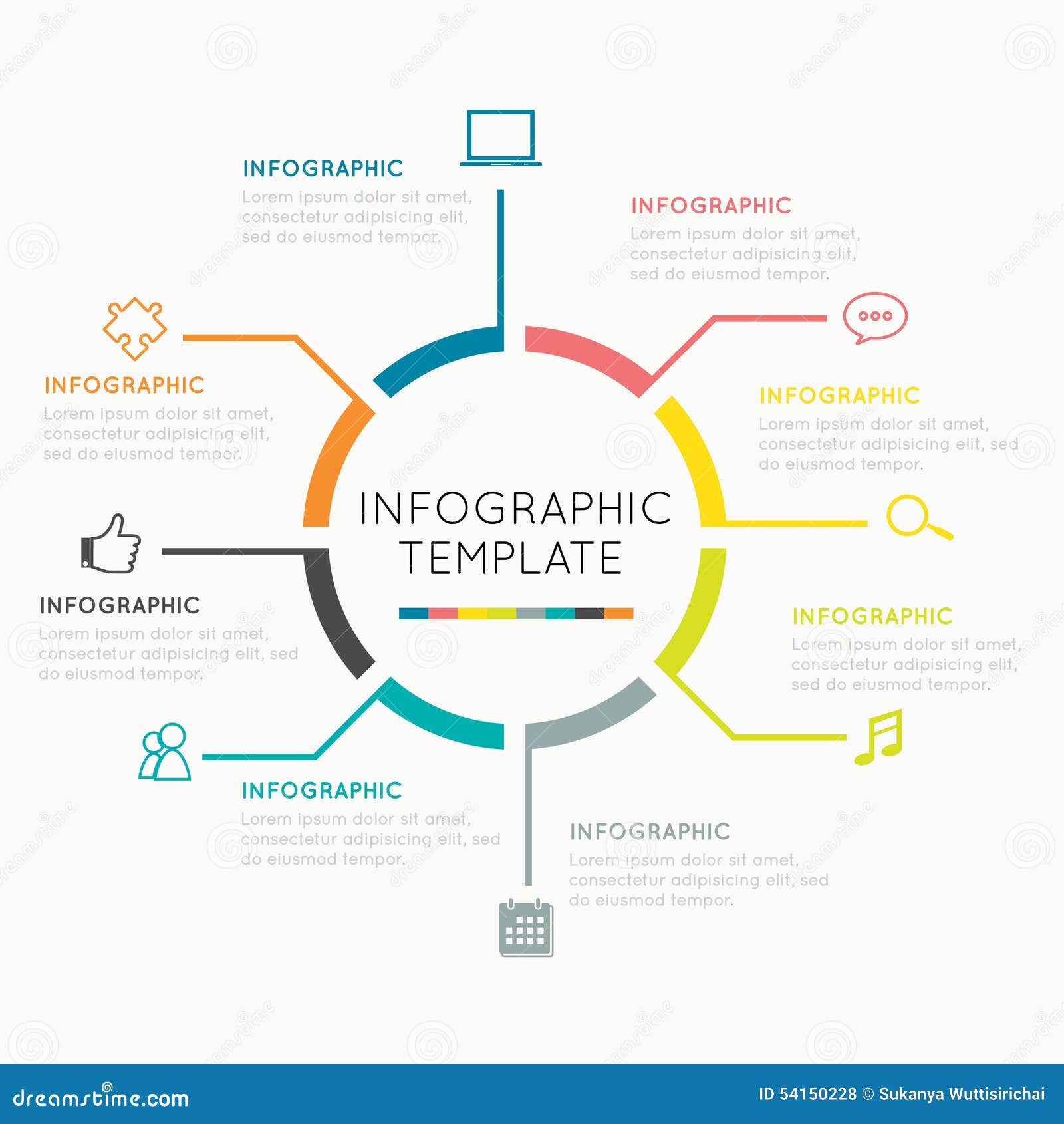 Círculo Moderno Do Infographics Ilustração do Vetor - Ilustração de ...