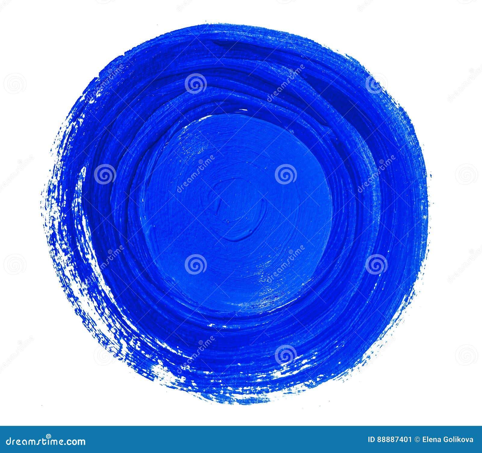 Círculo pintado azul stock de ilustración. Ilustración de brillante ...