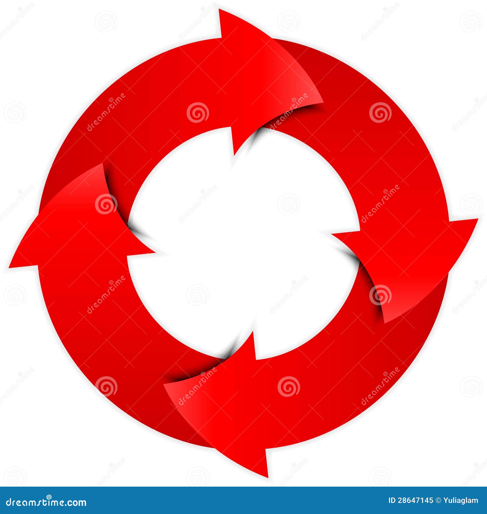 Círculo Rojo De Las Flechas Ilustración del Vector - Ilustración de ...