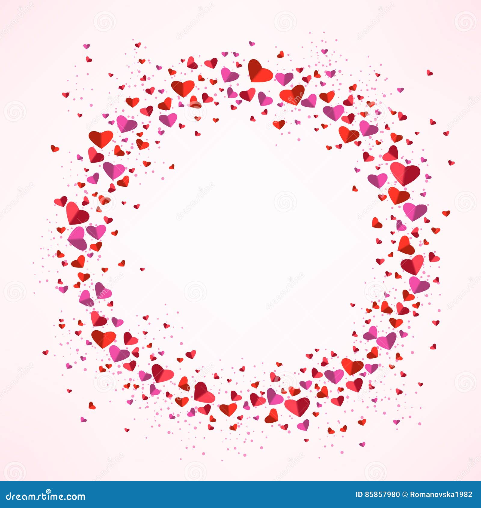 Círculo Romántico De Corazones Ilustración del Vector - Ilustración de ...