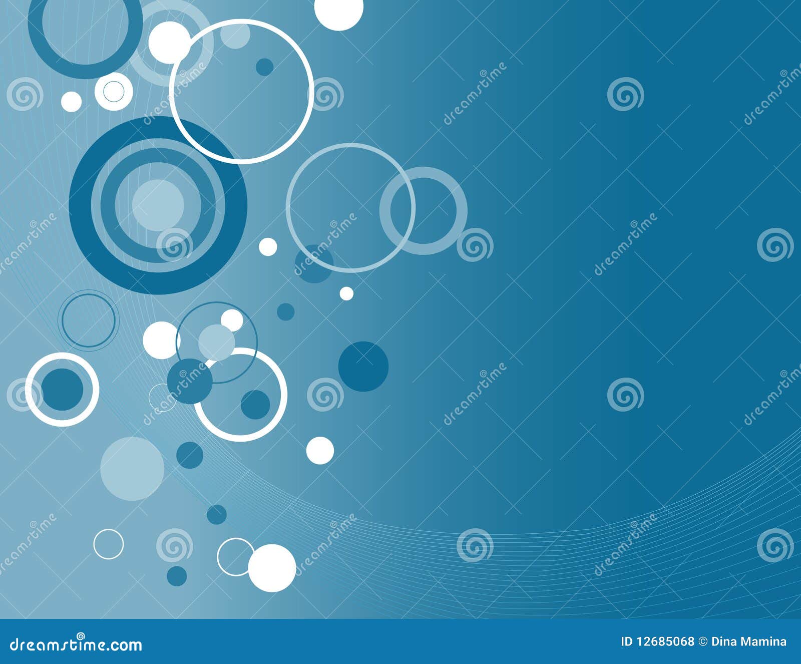 Círculos azules abstractos ilustración del vector. Ilustración de azul ...