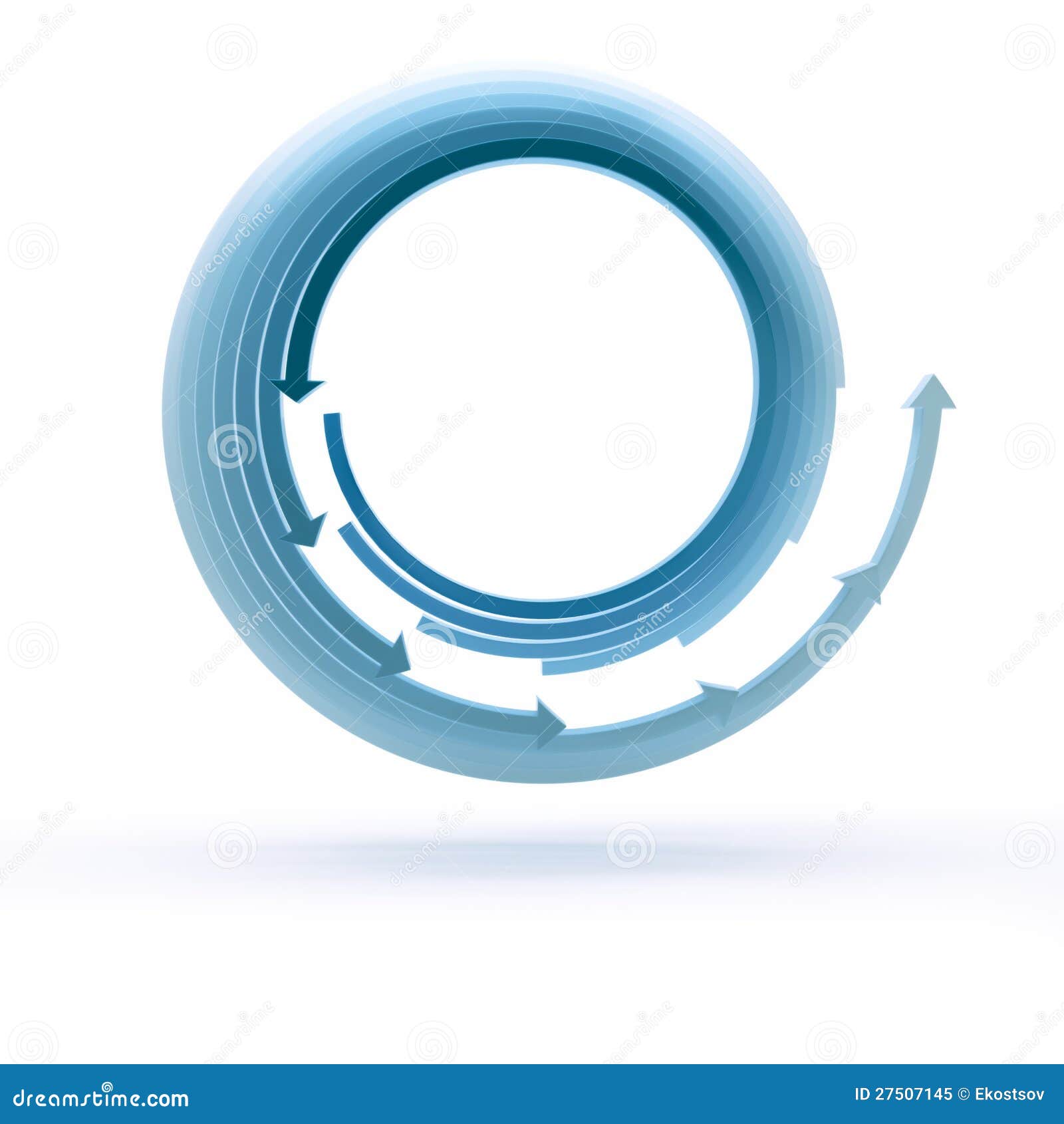 Círculos Azules De La Flecha Stock de ilustración - Ilustración de ...