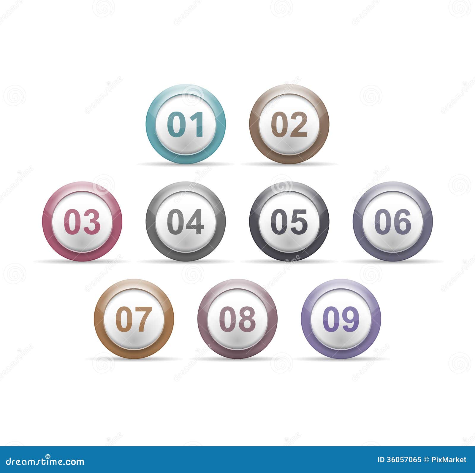 Círculos con números ilustración del vector. Ilustración de vector ...