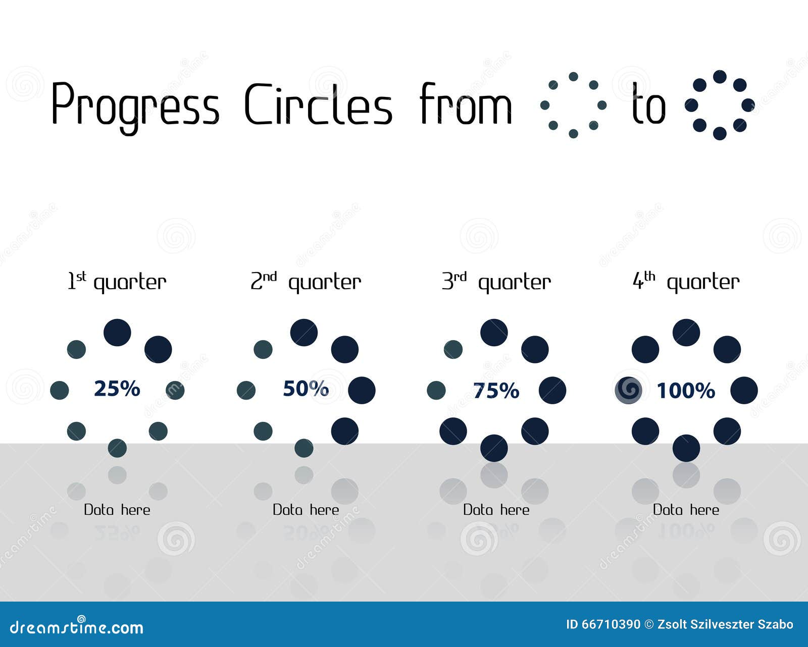 Círculos Del Progreso Con Porcentaje Ilustración del Vector ...