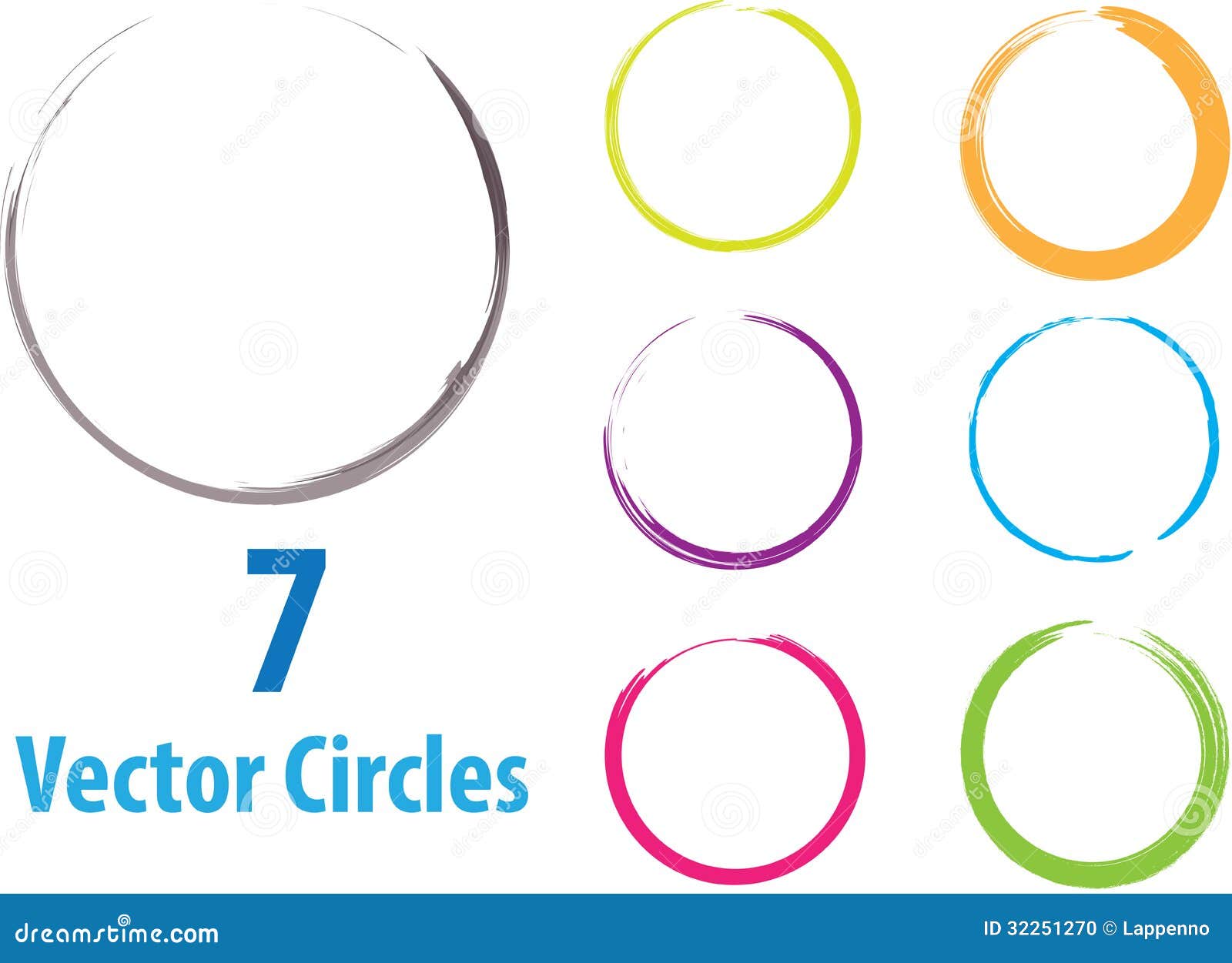 Círculos del vector ilustración del vector. Ilustración de tinta - 32251270
