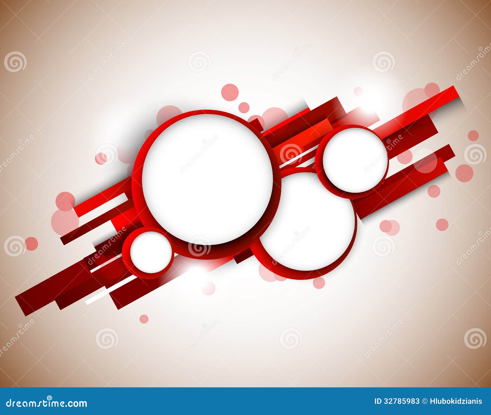 Círculos rojos en líneas ilustración del vector. Ilustración de ...