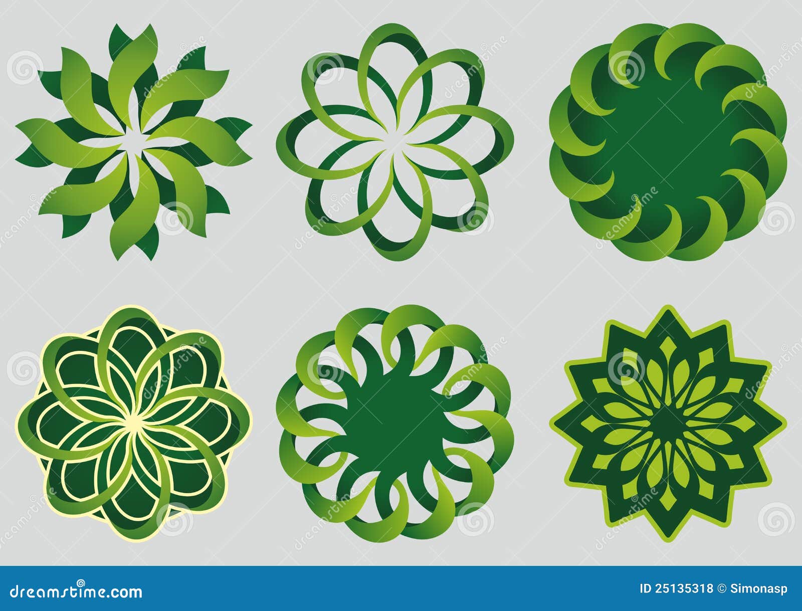 Círculos verdes ilustración del vector. Ilustración de remolino - 25135318