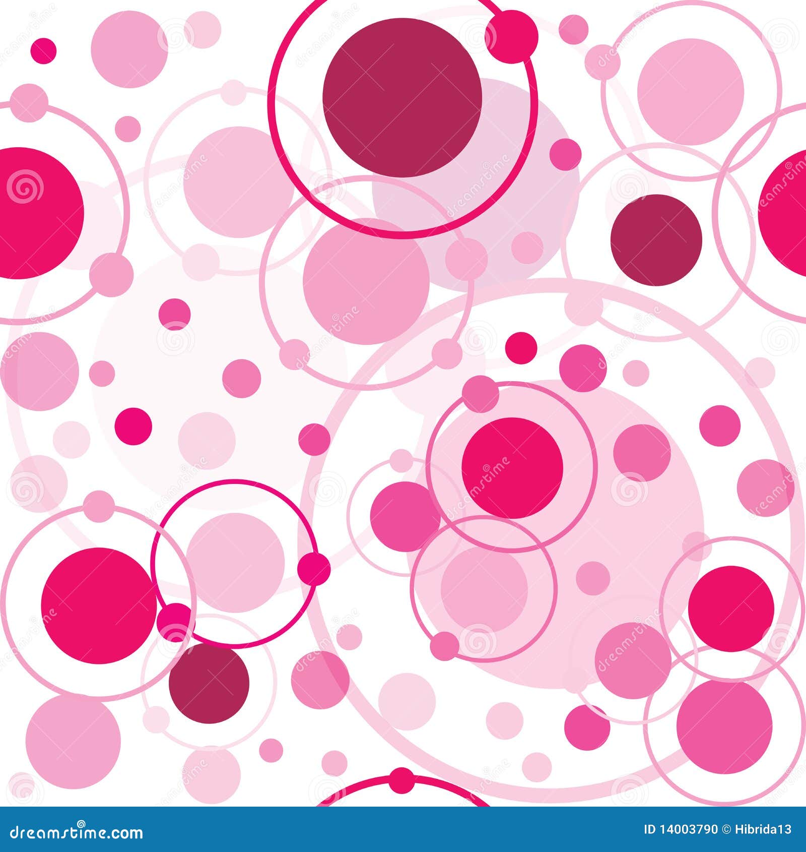 Círculos Y Modelo De Puntos Rosados Stock de ilustración - Ilustración ...