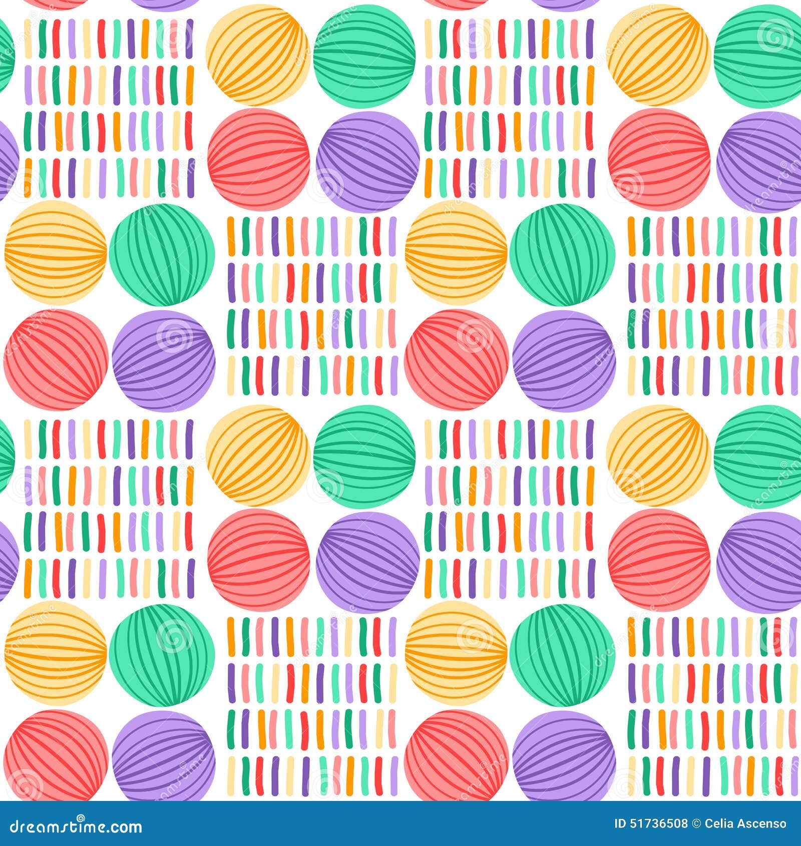 Círculos Y Modelo Inconsútil De Las Rayas Foto de archivo - Ilustración ...