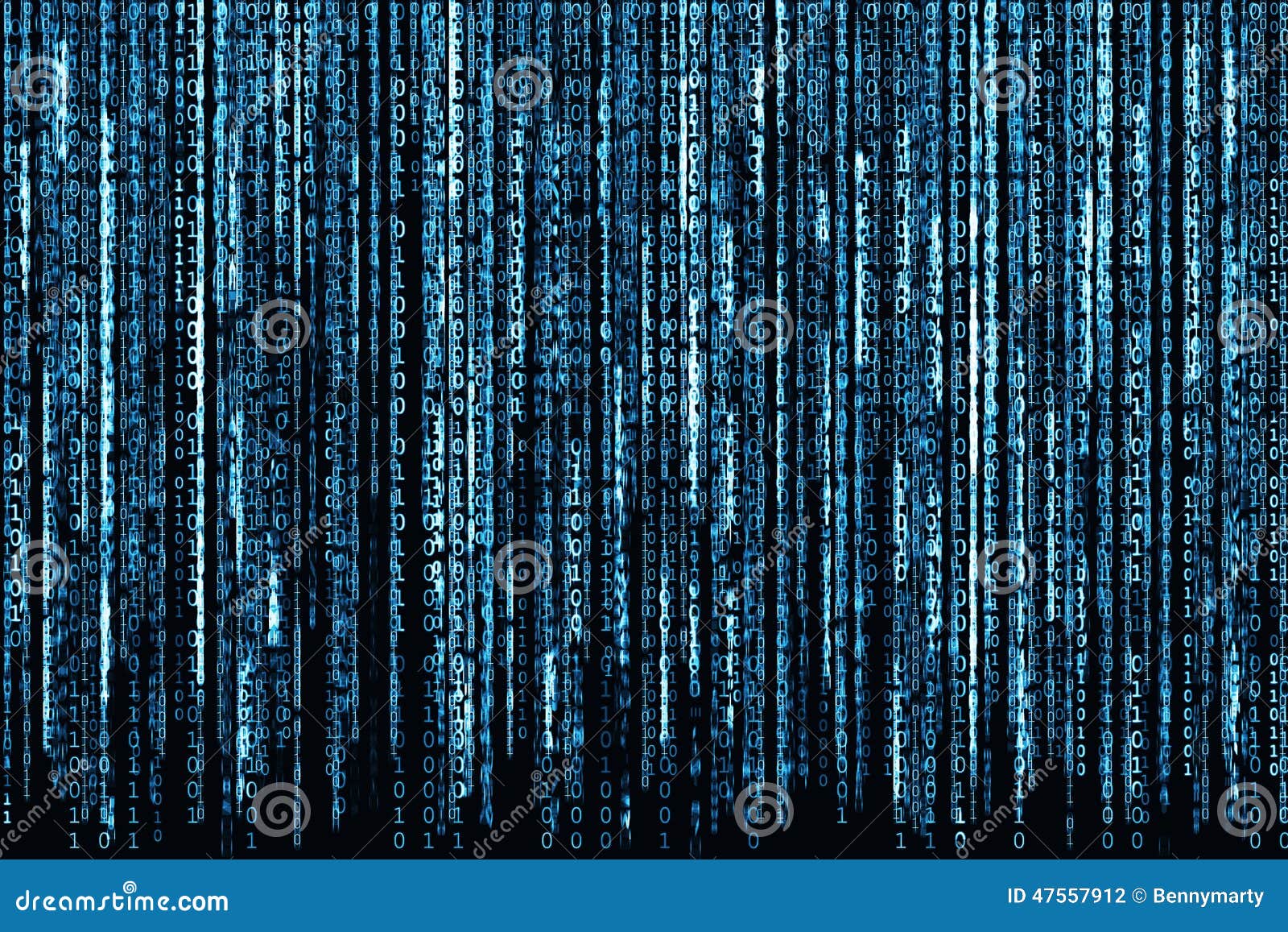 Código binario azul stock de ilustración. Ilustración de datos - 47557912