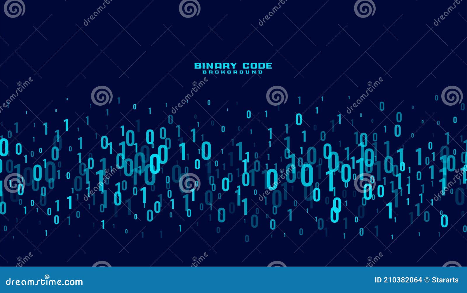 Código Binario Datos Digitales Números Fondo Ilustración del Vector ...