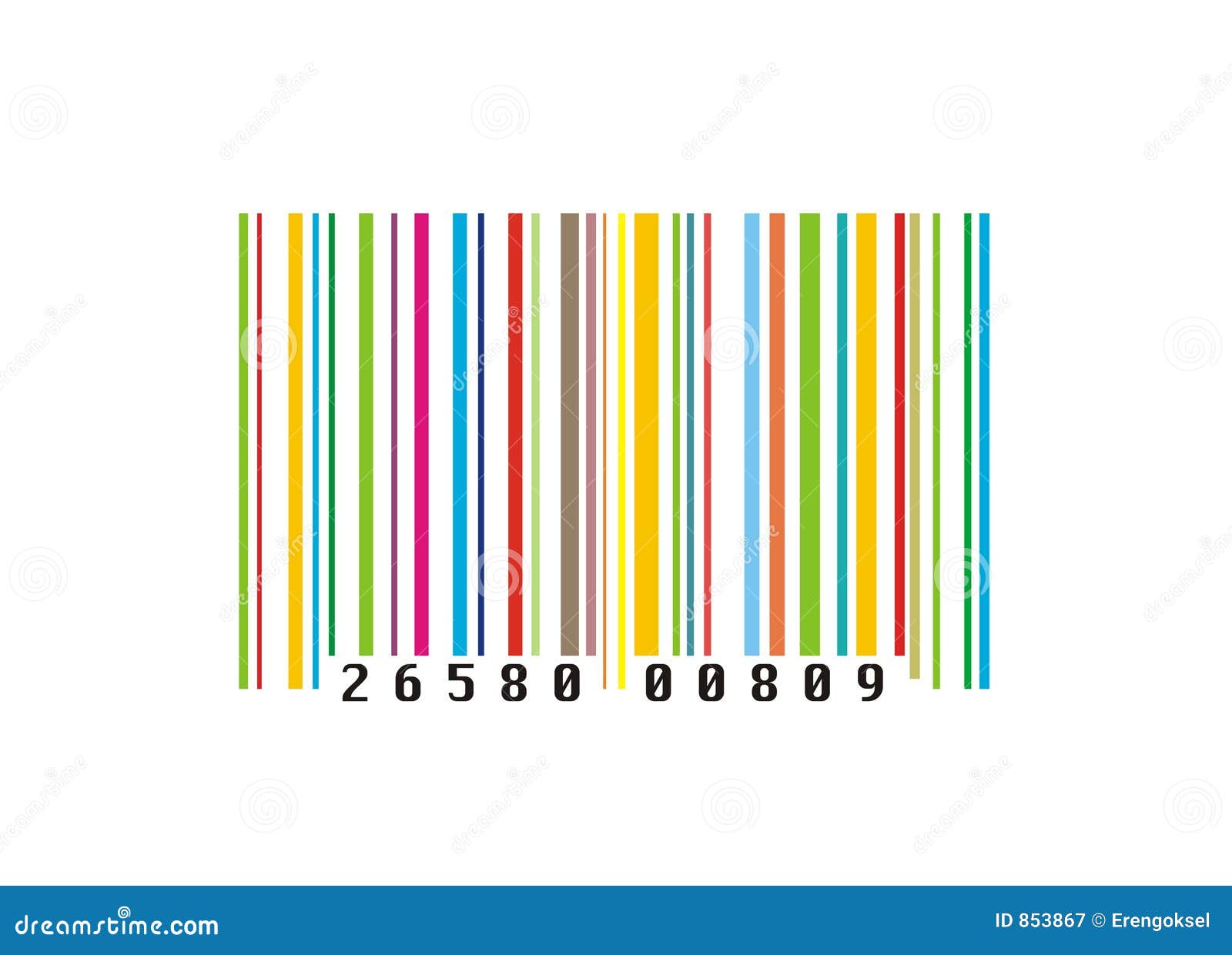 Código De Barras Creativo Colorido Stock de ilustración - Ilustración ...