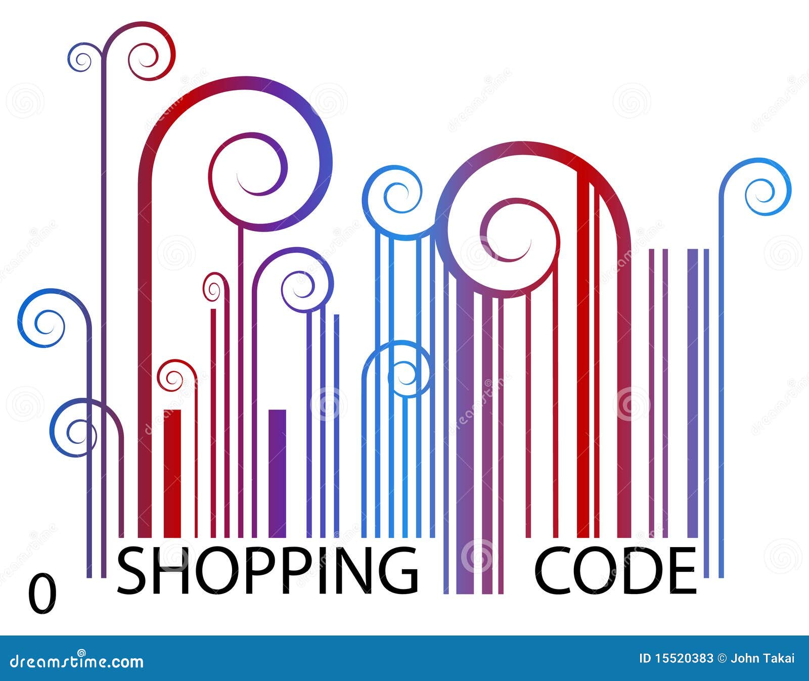 Código De Barras De Las Compras Ilustración del Vector - Ilustración de ...