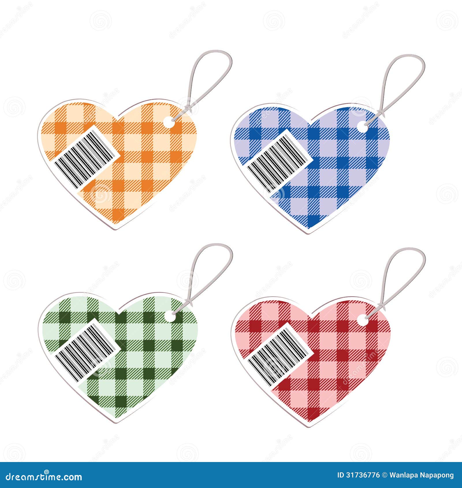 Código De Barras Del Corazón Stock de ilustración - Ilustración de rosa ...