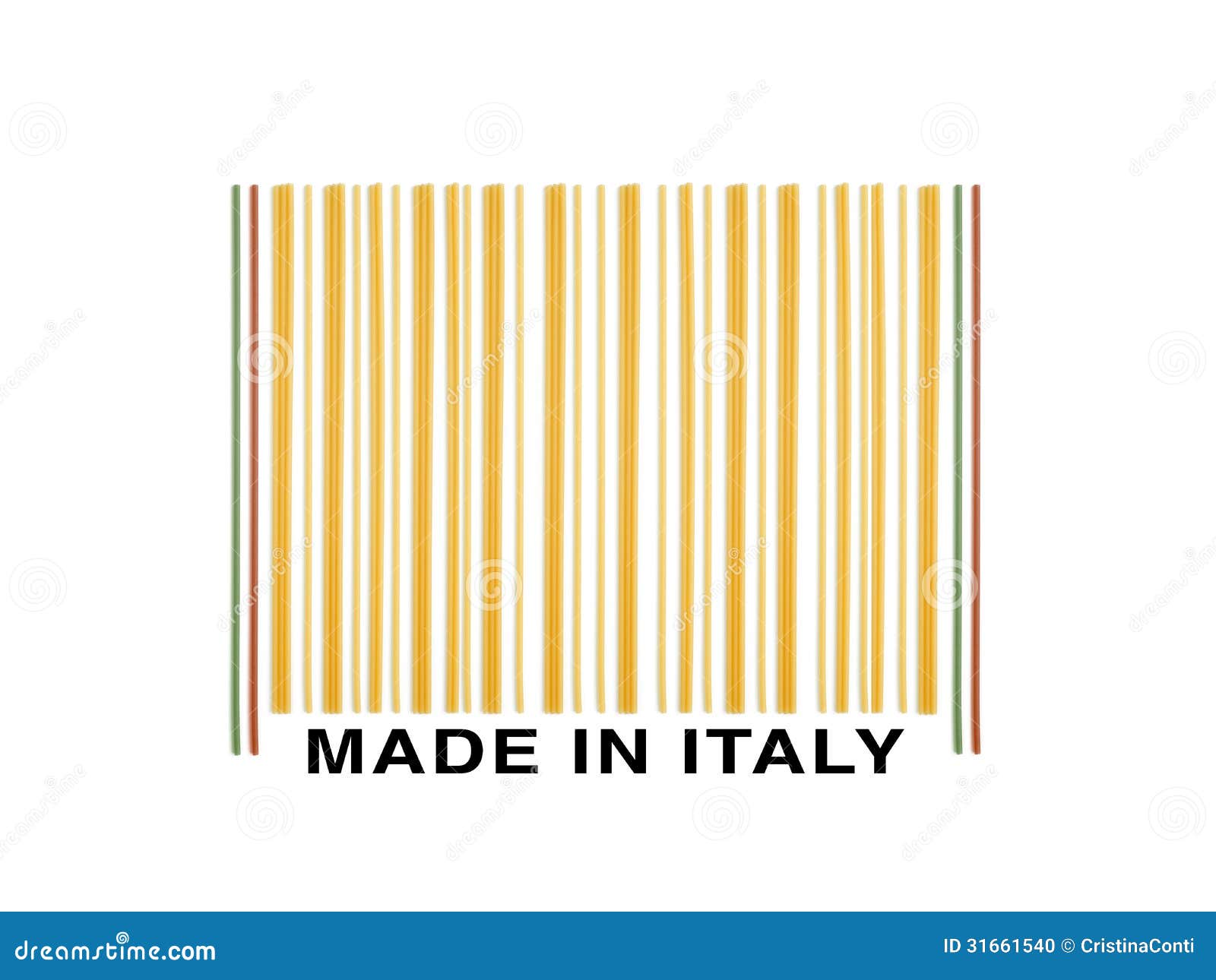 Código De Barras Feito Com Espaguetes Italianos Foto de Stock - Imagem ...