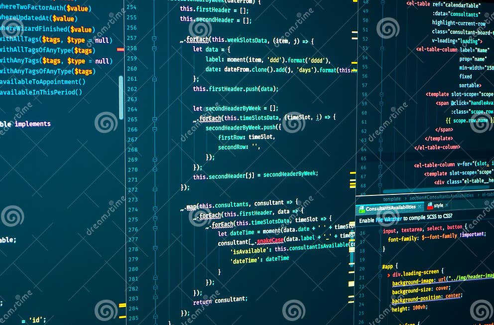 Código De Desenvolvimento De Origem Javascript Linguagem De Script Para ...
