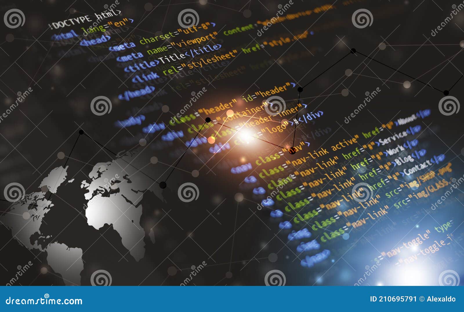 Código De Internet Html Fondo Imagen de archivo - Imagen de datos ...