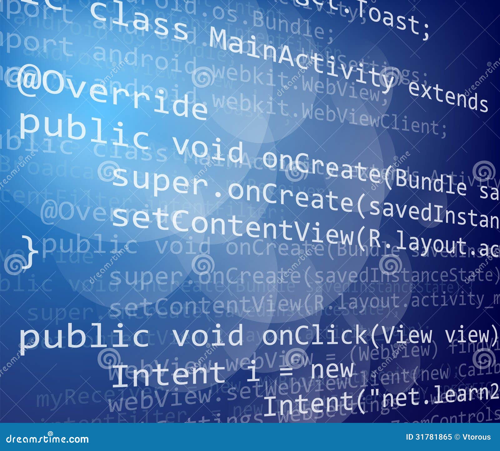 Código de Java ilustración del vector. Ilustración de extracto - 31781865