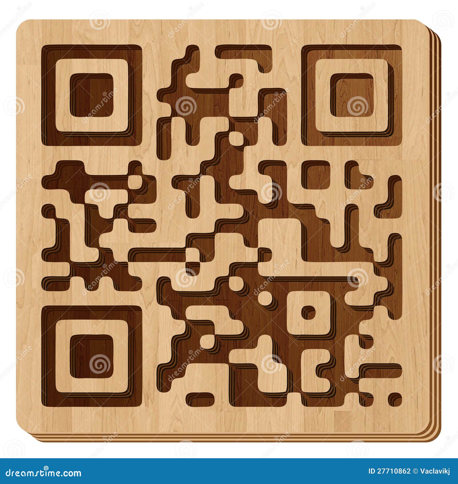 Código de QR - MADERA stock de ilustración. Ilustración de ordenadores ...