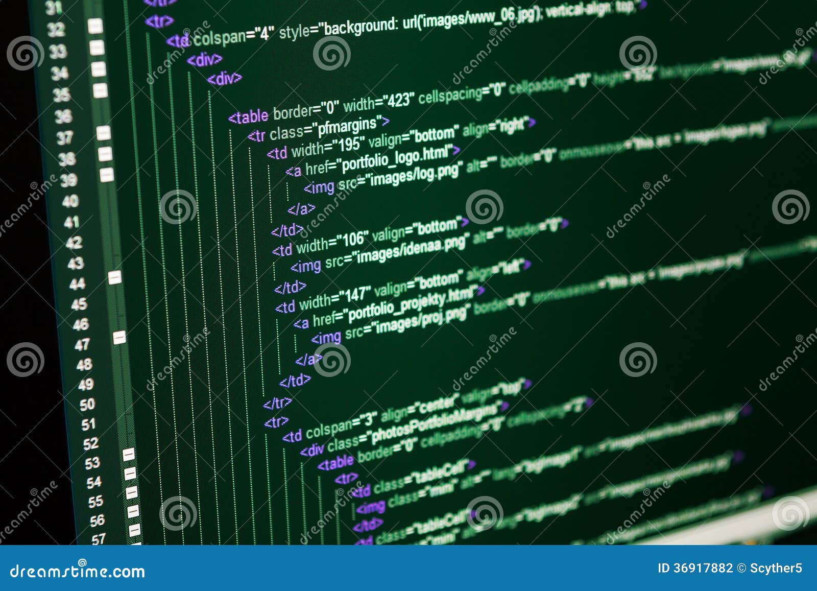 Código del web del HTML foto de archivo. Imagen de punto - 36917882