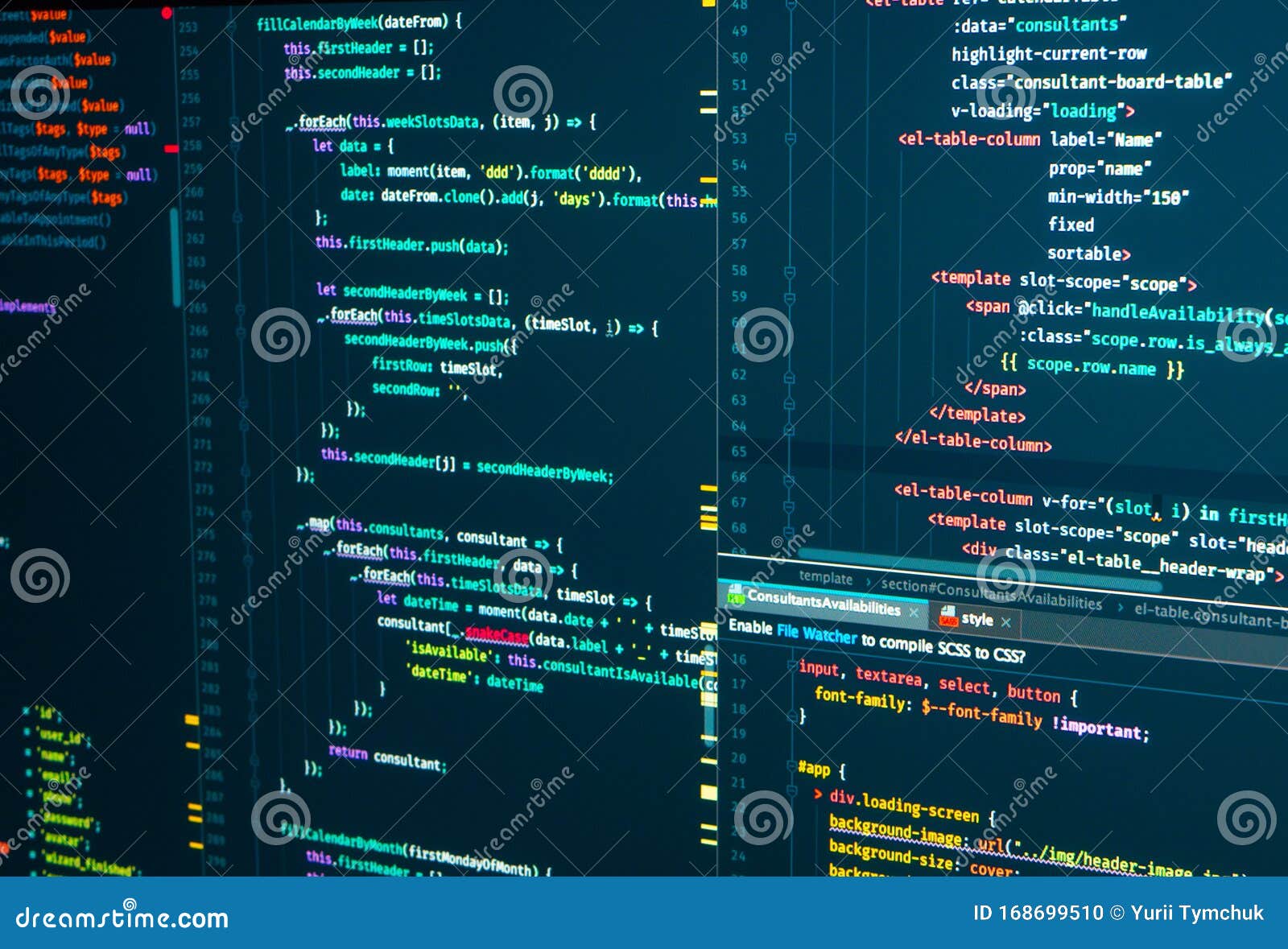 Código Web HTML Marcado Codificación De Programación Javascript Idioma ...