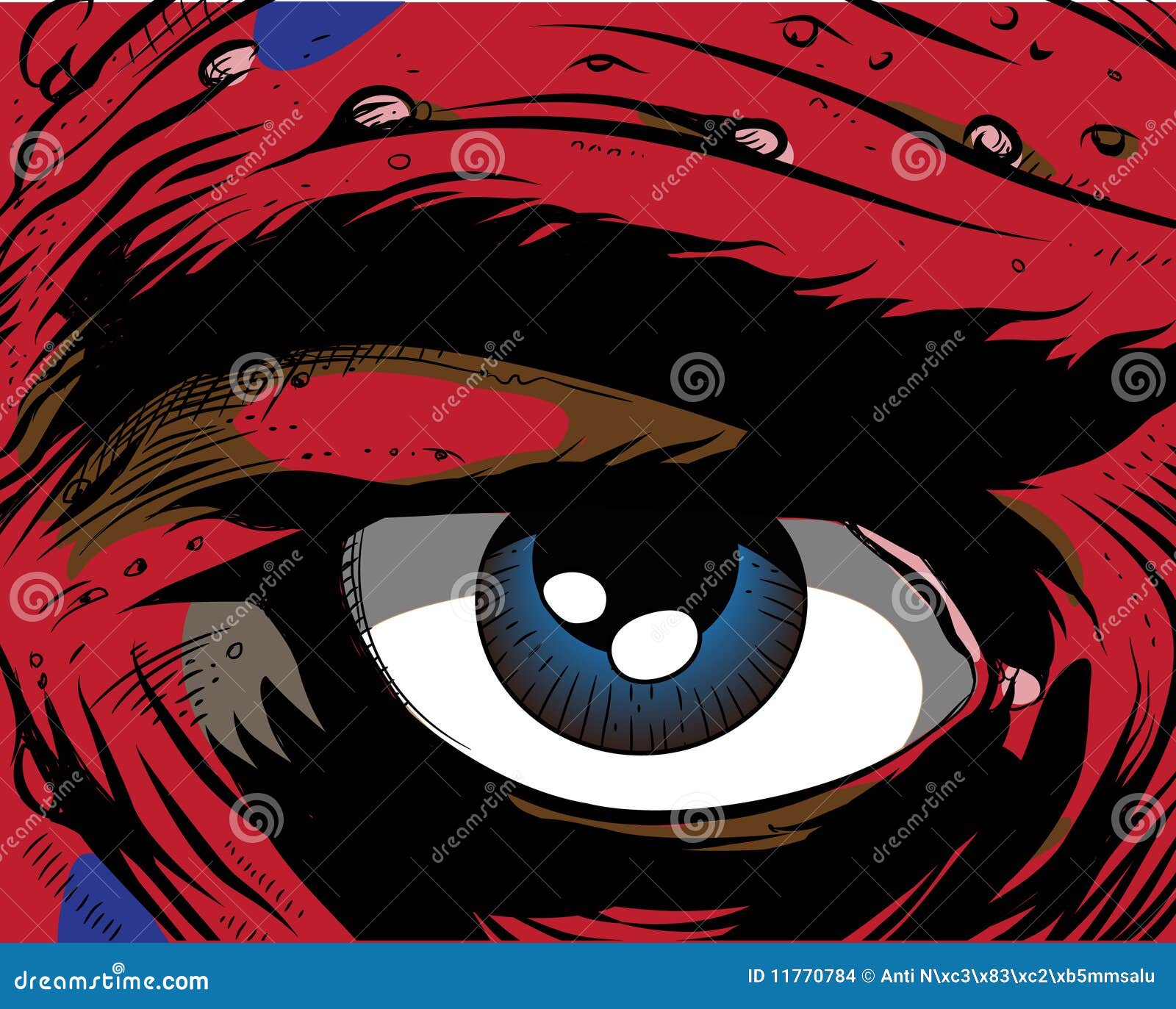 Cómic - ojo. stock de ilustración. Ilustración de diafragma - 11770784