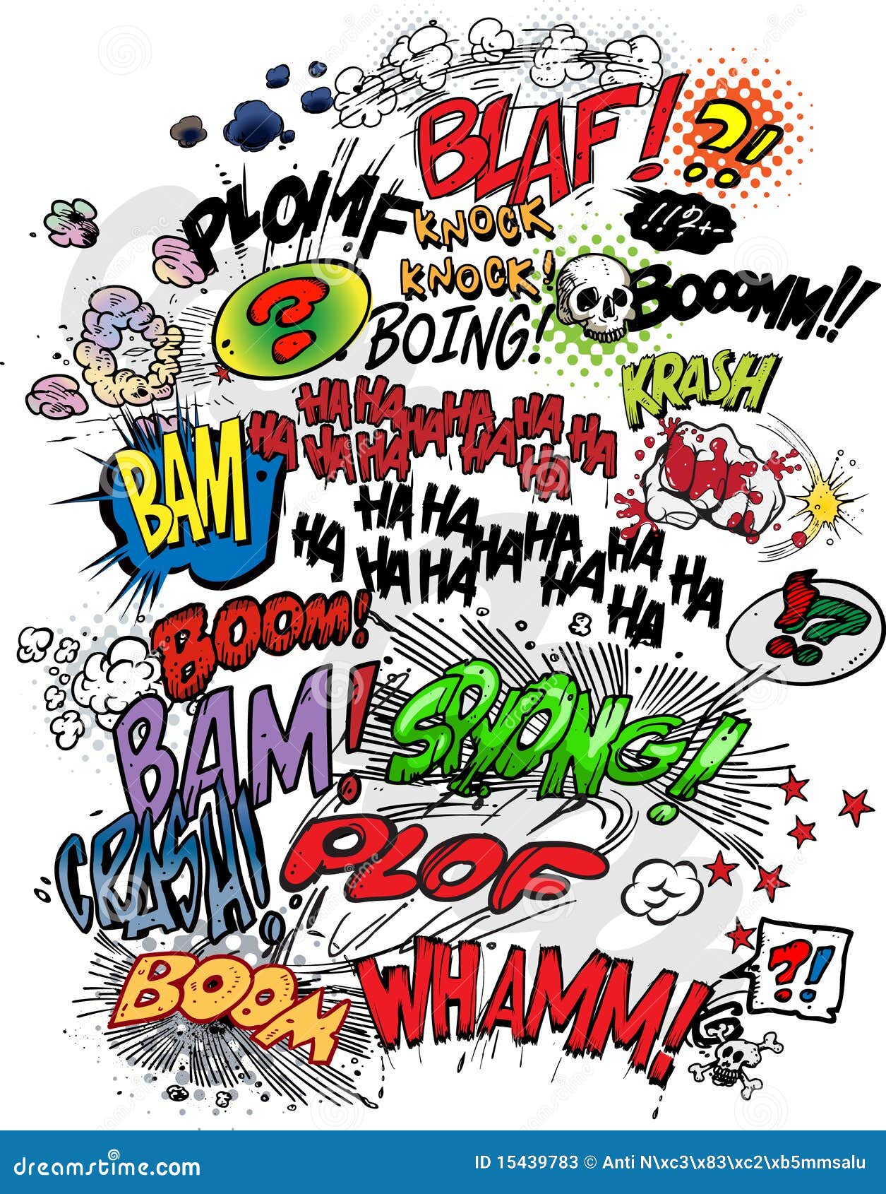 Cómic - palabras ilustración del vector. Ilustración de cartel - 15439783