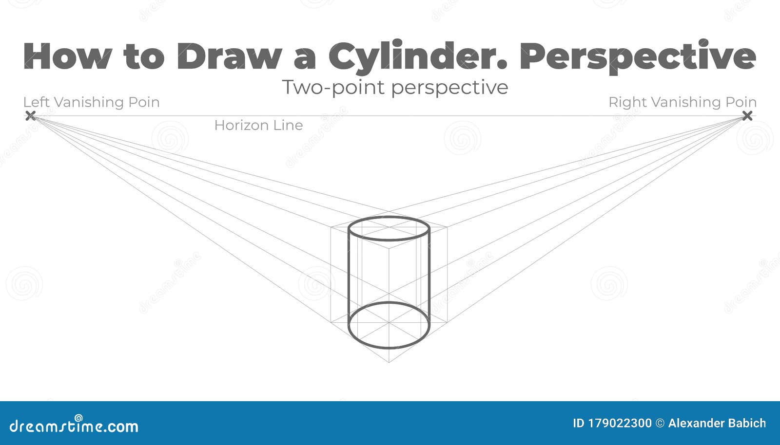 Cómo dibujar un cilindro ilustración del vector. Ilustración de ...