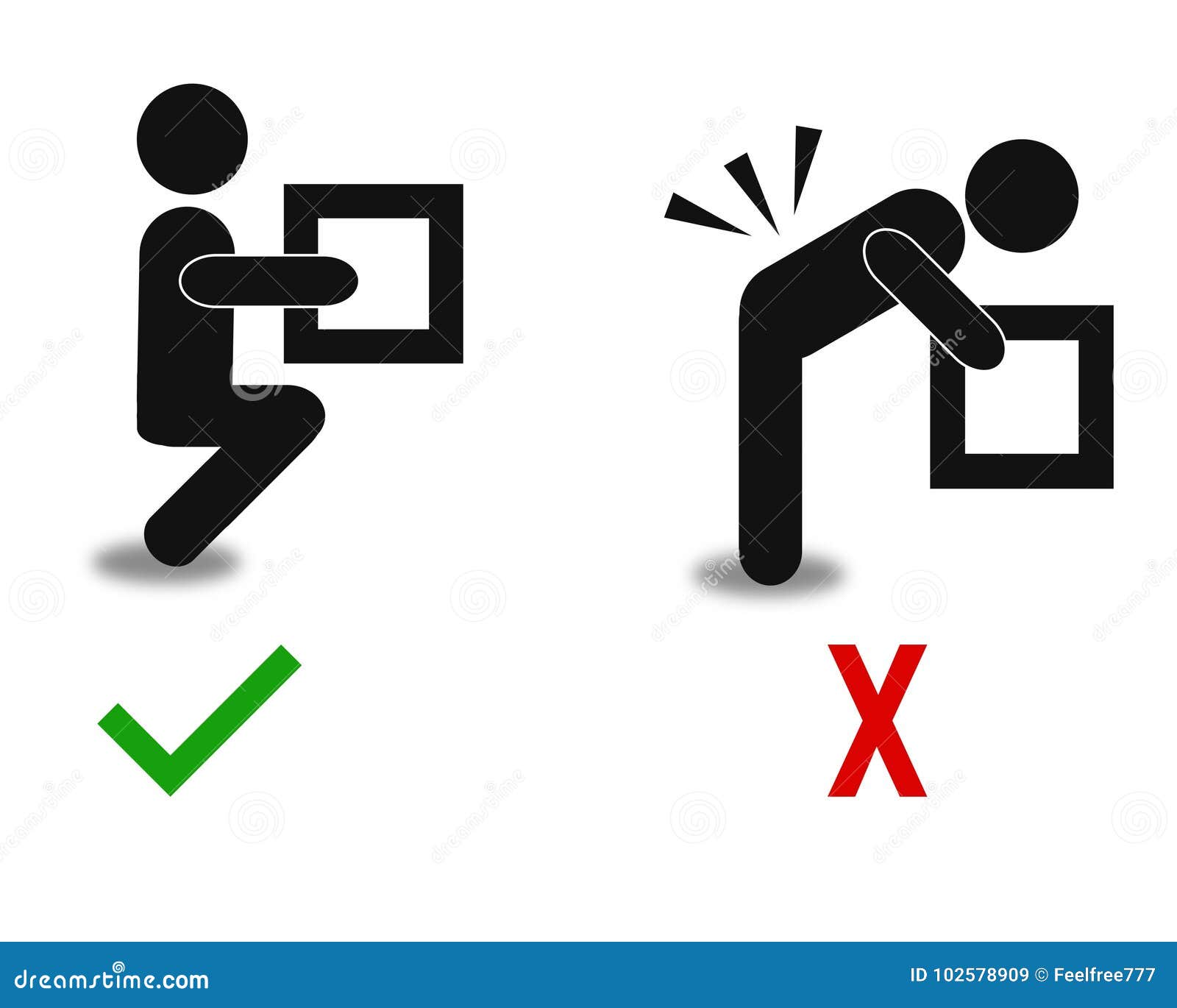 Cómo Levantar Pesos Correctamente Stock de ilustración - Ilustración de ...