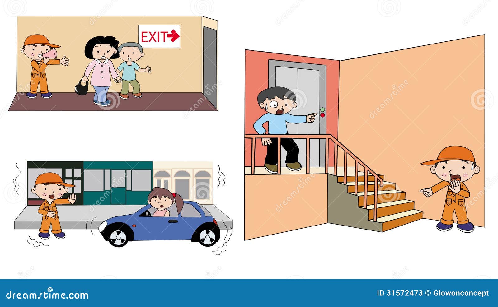 Cómo Ocuparse Del Ejemplo De La Emergencia Ilustración del Vector ...