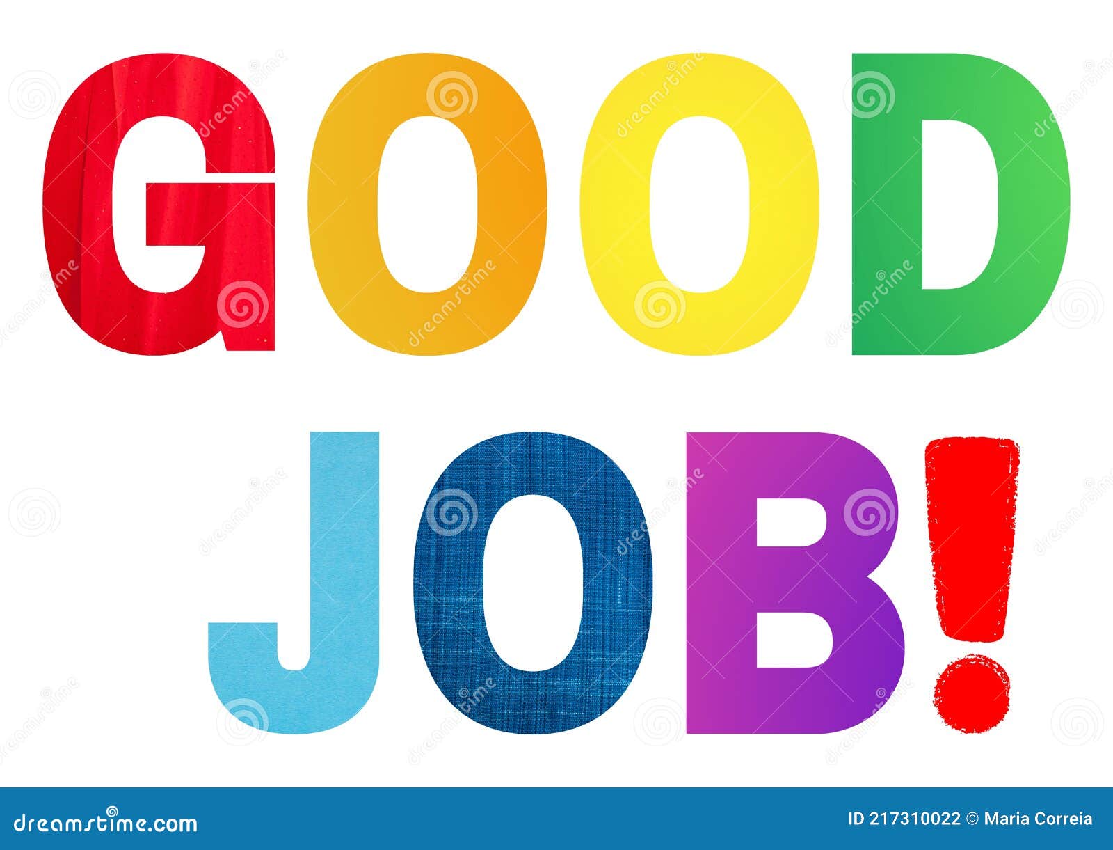 A Good Job Poster with Colourful Letters Stock Illustration ...