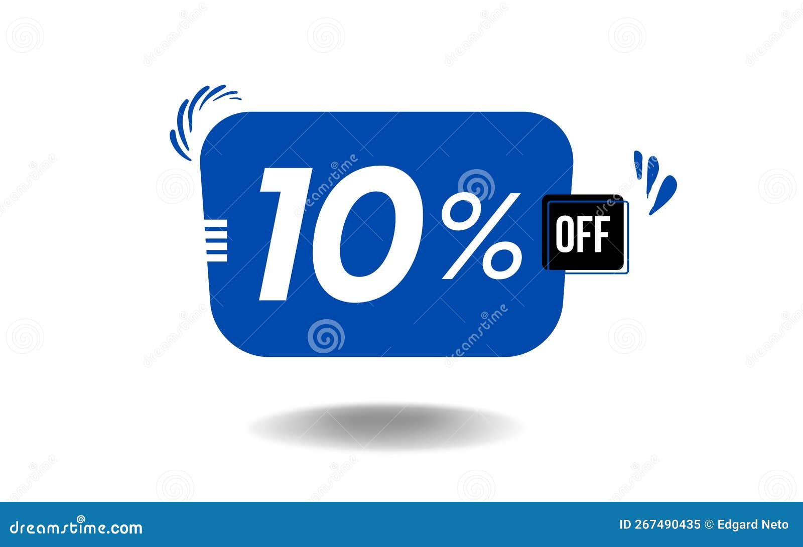 Ten Per Cent Discount 3d Text Banner Background, Symbol Discount, V3 ...