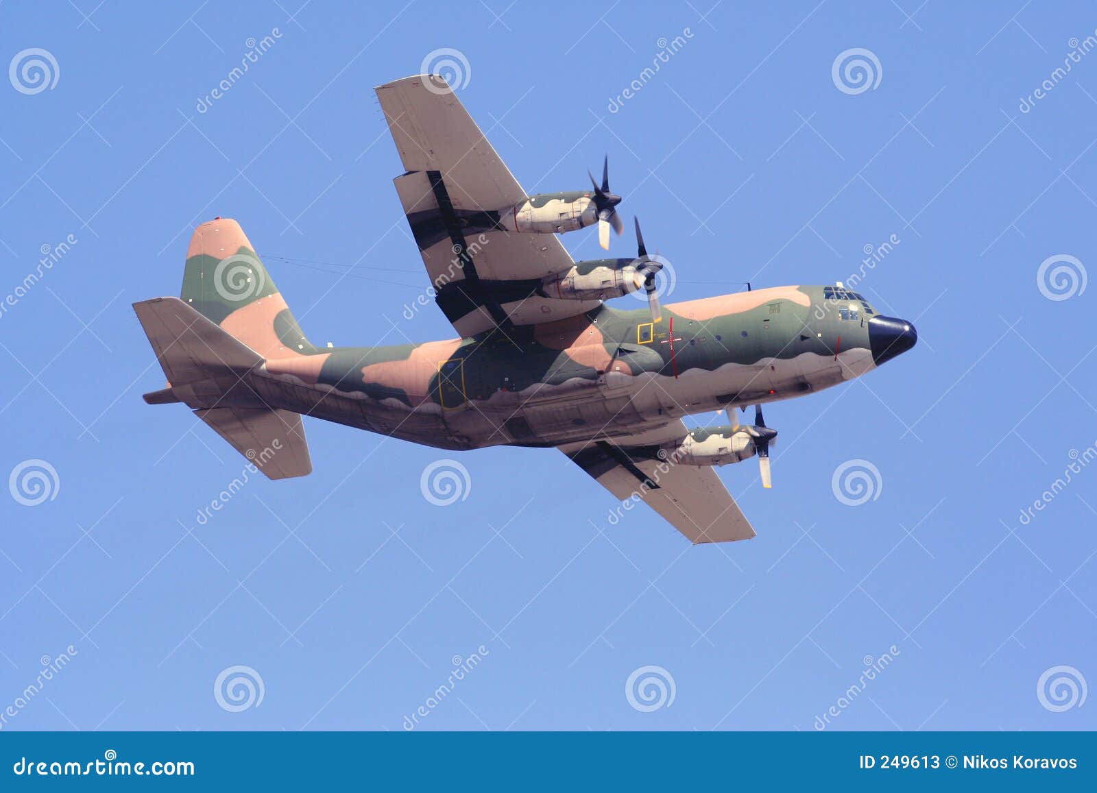 C-130H Hercules Transport Aircraft Stock Image - Image of turboprop ...