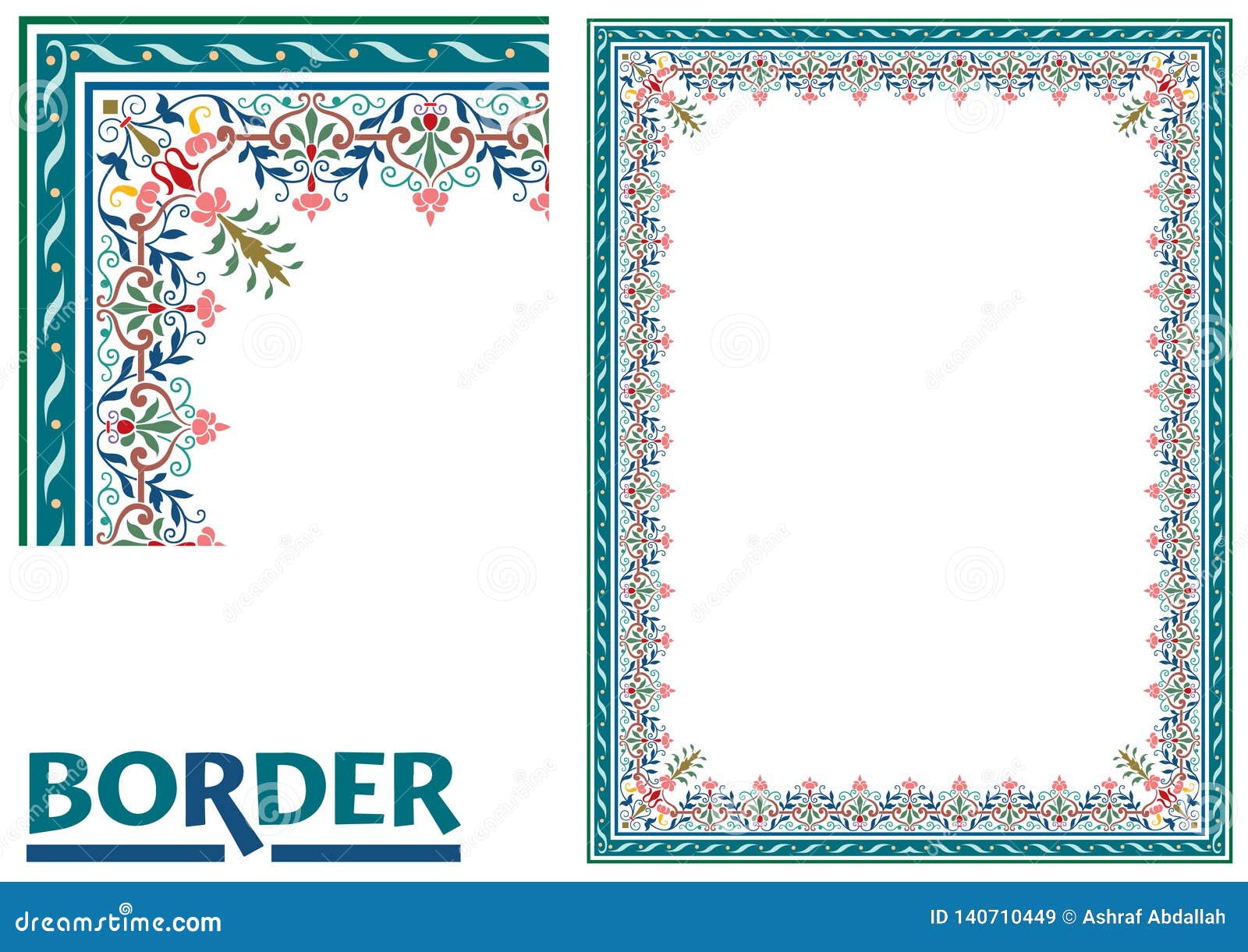 Old World Borders Vector - Tiled Frame In Plant Leaves And Flowers ...