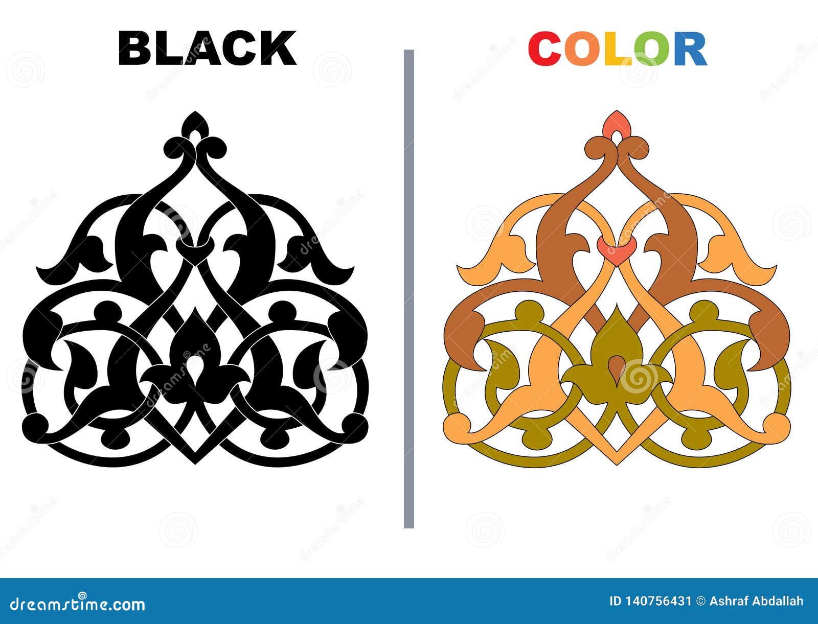 Arabic Arabesque Decorative Texture Islamic Ornamental Colorful Design ...