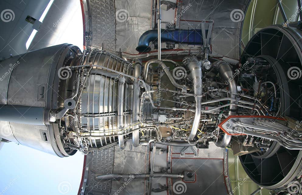 C-17 Military Aircraft Engine Stock Image - Image of industrial, hangar ...