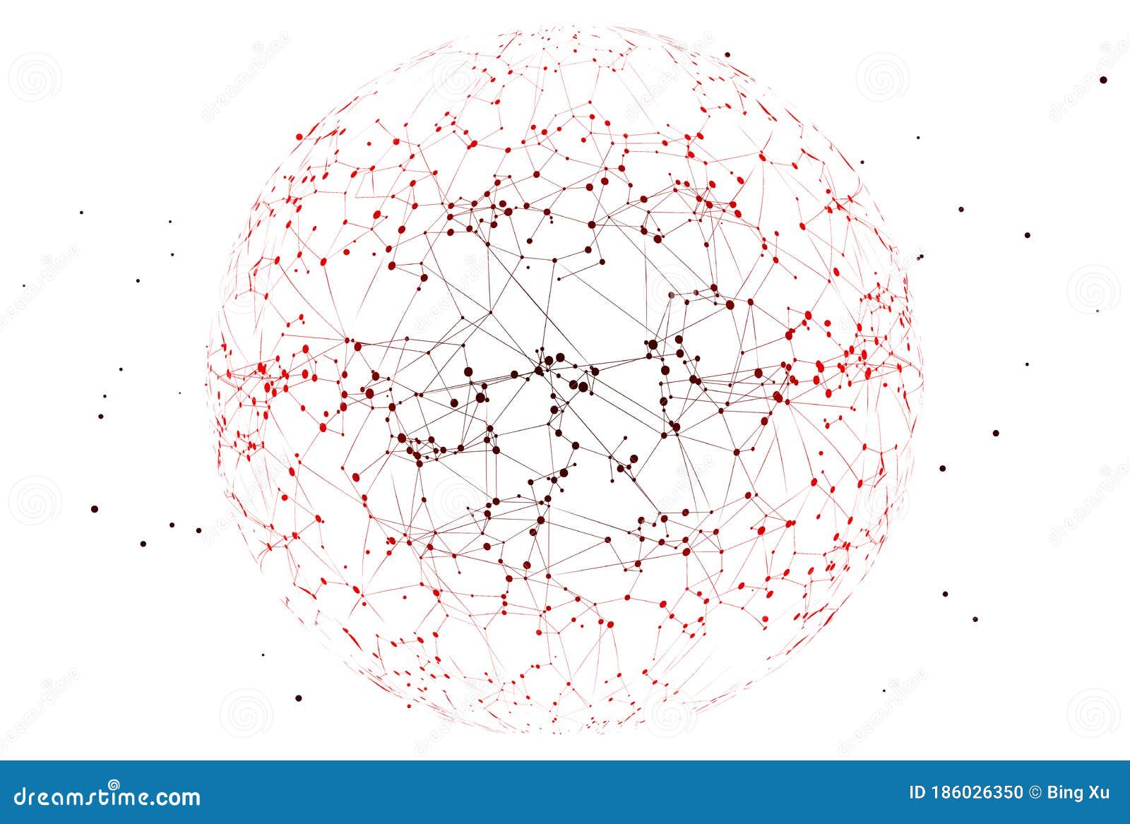 Point and Line Connection Internet Technology Concept Illustration ...