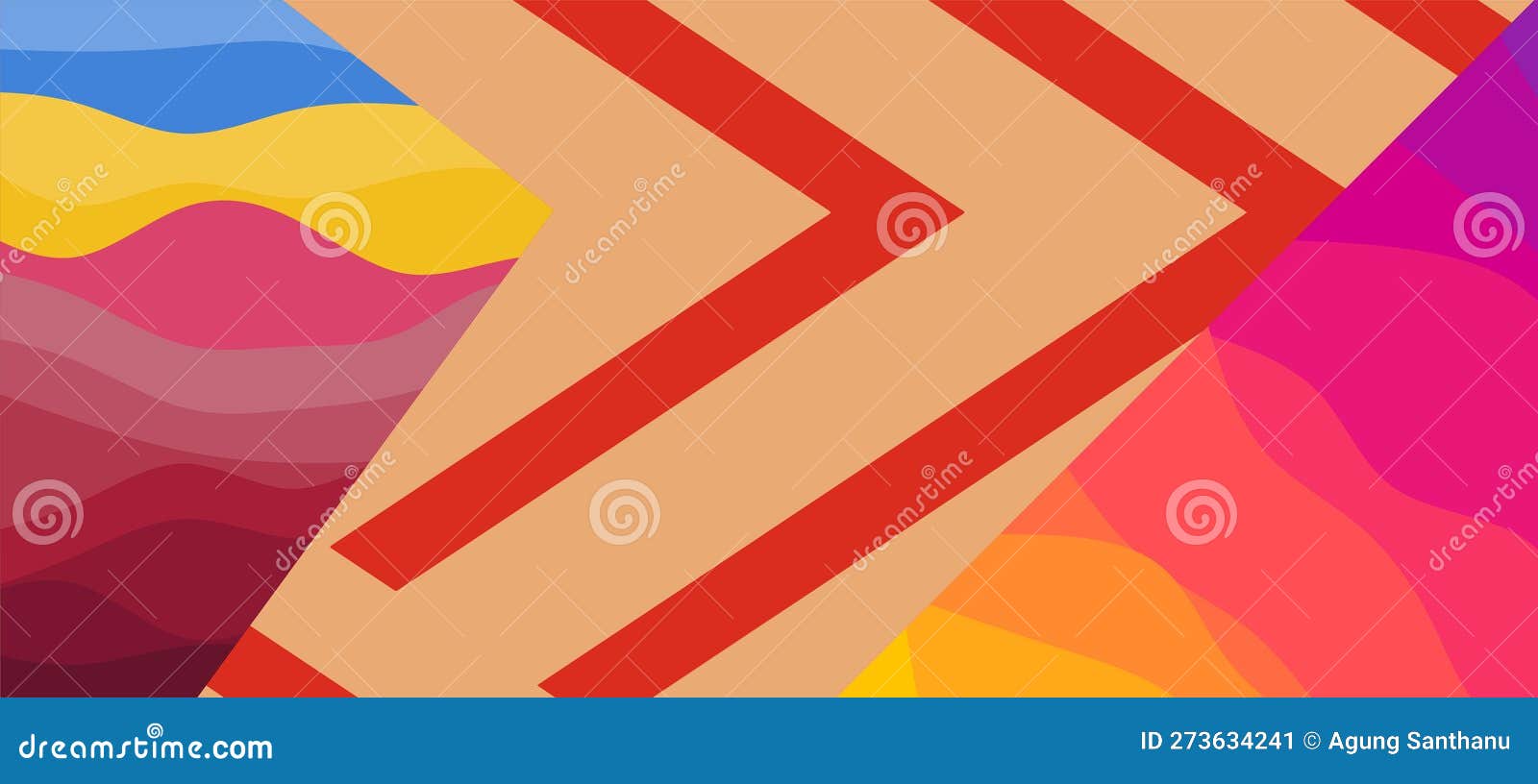 Abstract Collage with Stripes Background Texture and Colorful ...