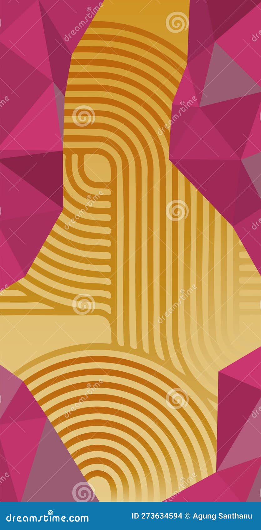 Collage of Various Geometric Polygonal and Stripes Texture on Vertical ...