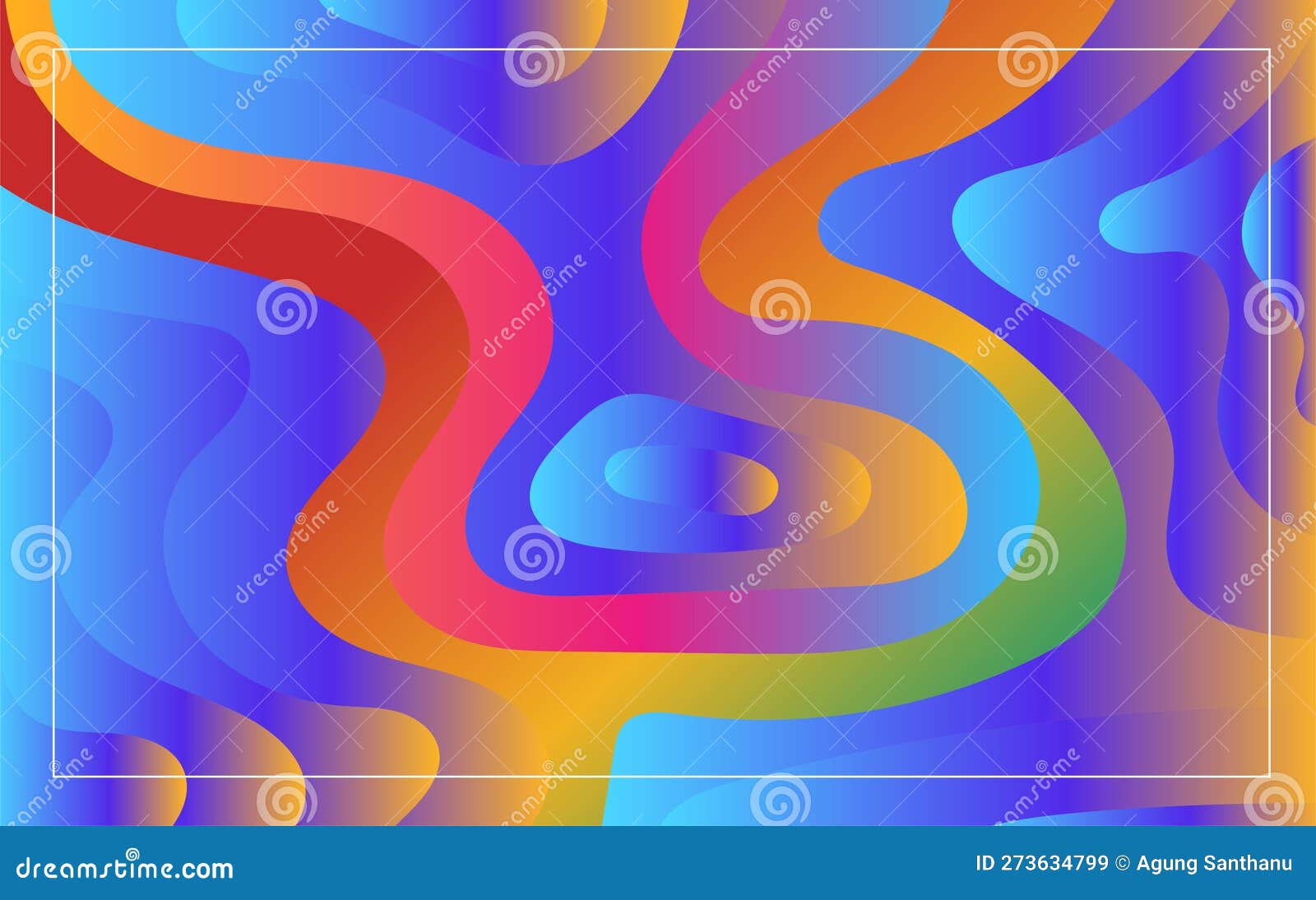 Abstract Background with Gradient Colored Curvy Blob Shapes. Stock ...