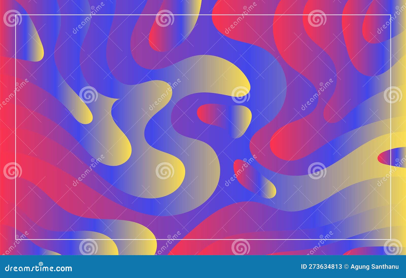 Abstract Background with Gradient Colored Curvy Blob Shapes. Stock ...