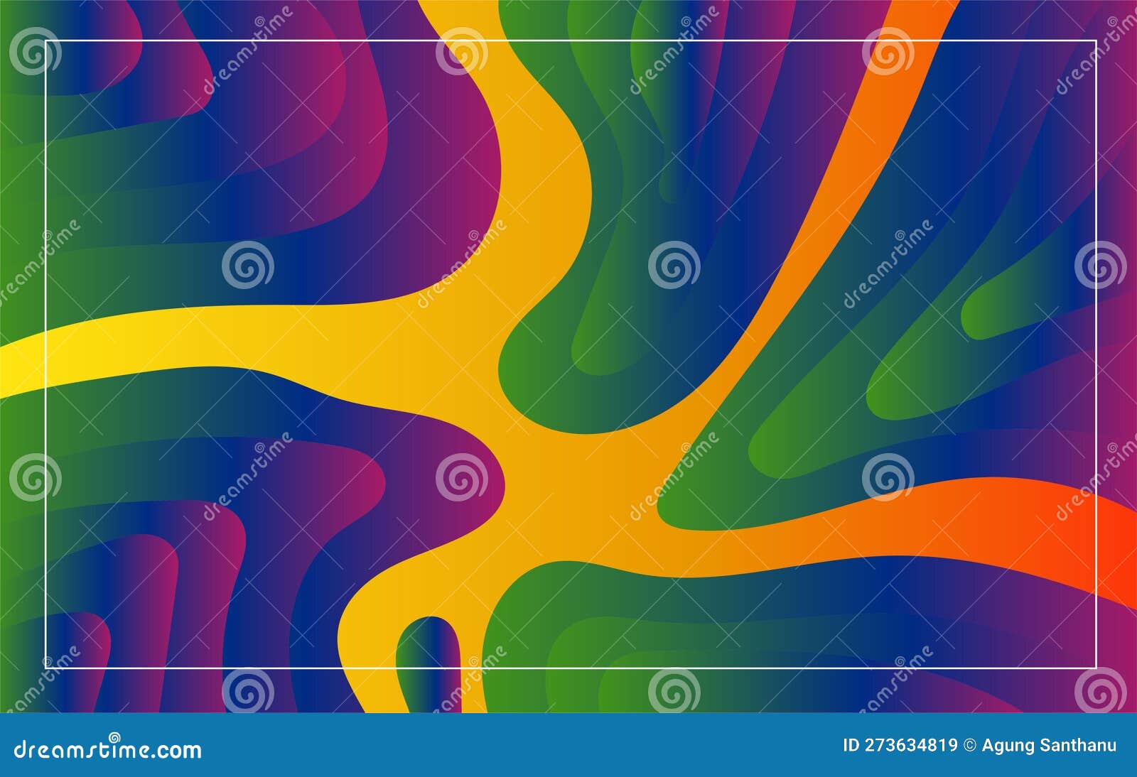 Abstract Background with Gradient Colored Curvy Blob Shapes. Stock ...